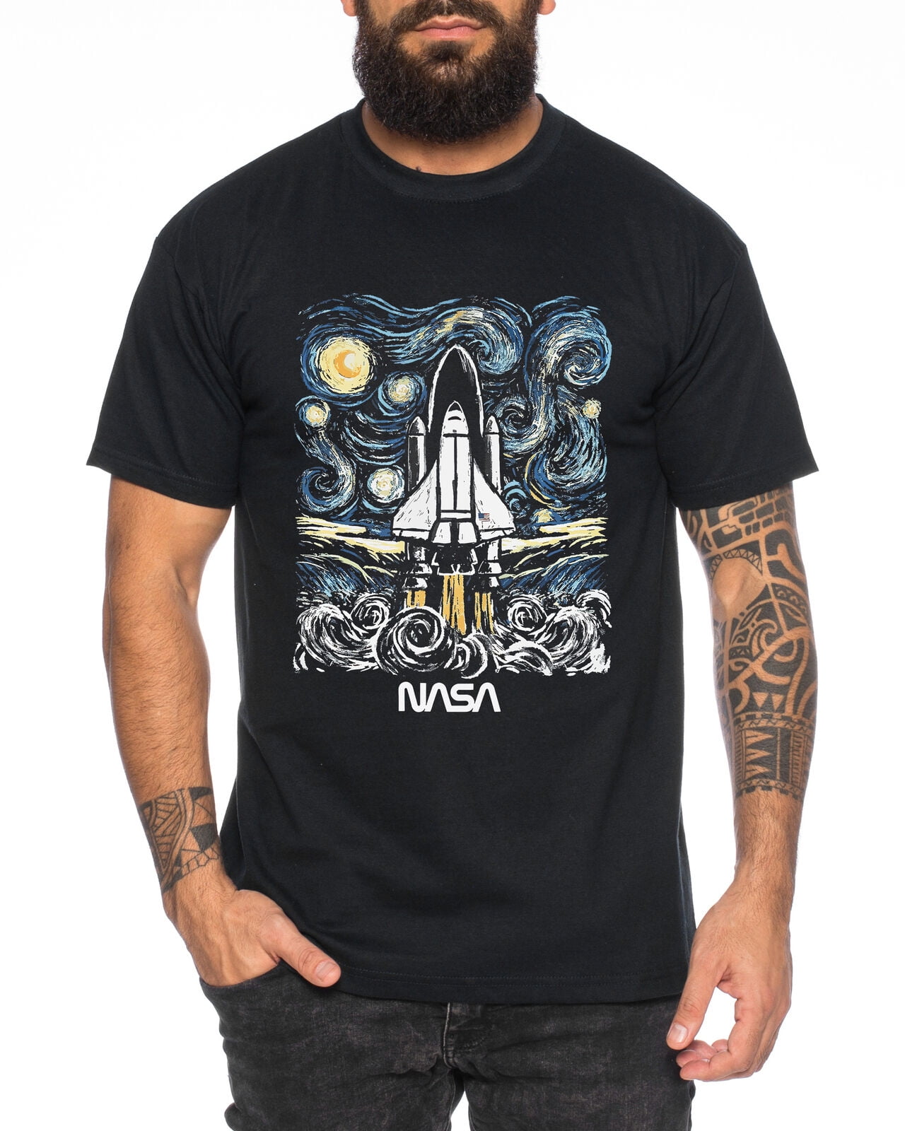 Nasa Gogh - Herren T-Shirt Astronaut Space Rocket Moon Insignia Space ...