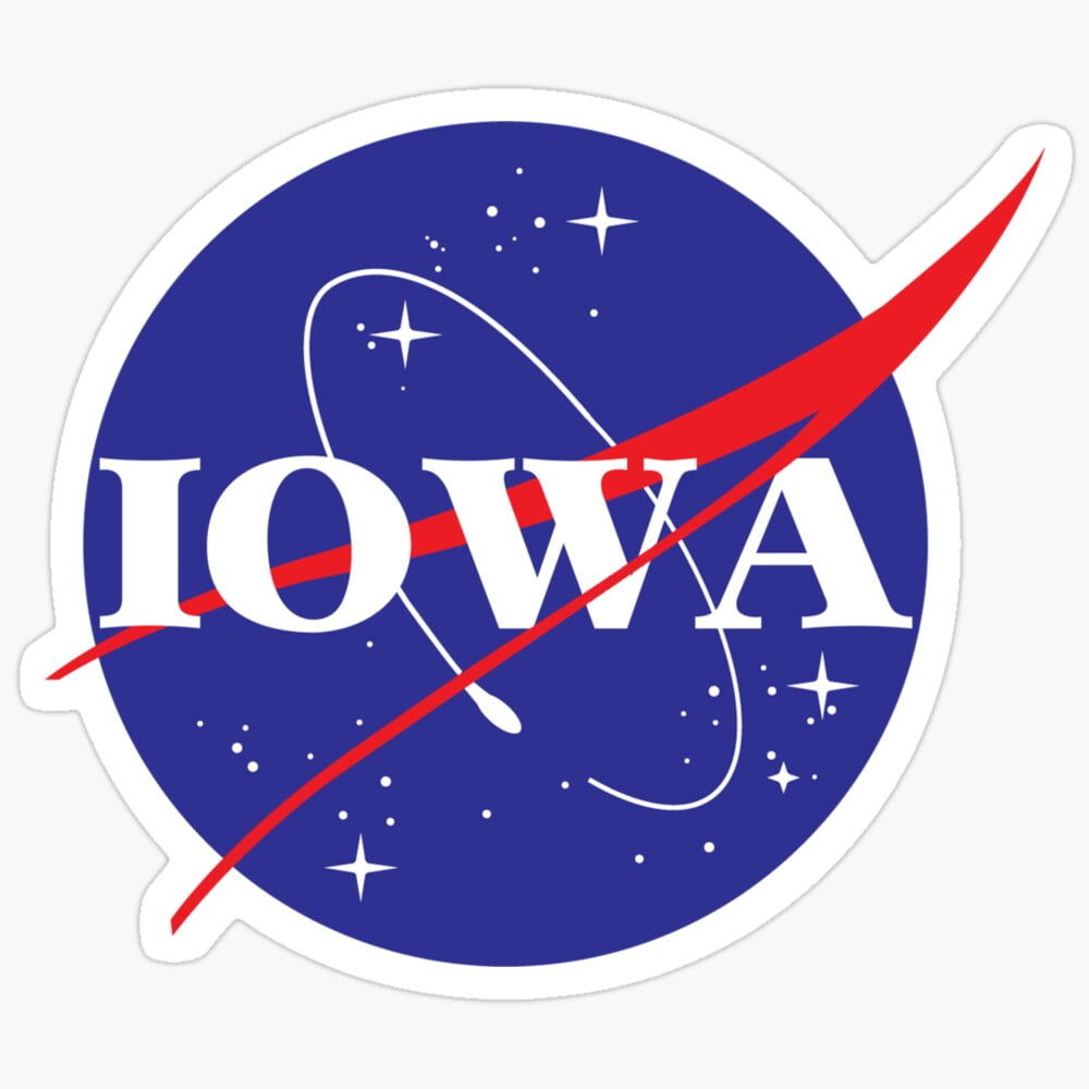 Nasa Iowa Sticker Phone Decal Water Bottle Stickers Car Decals, Laptop ...