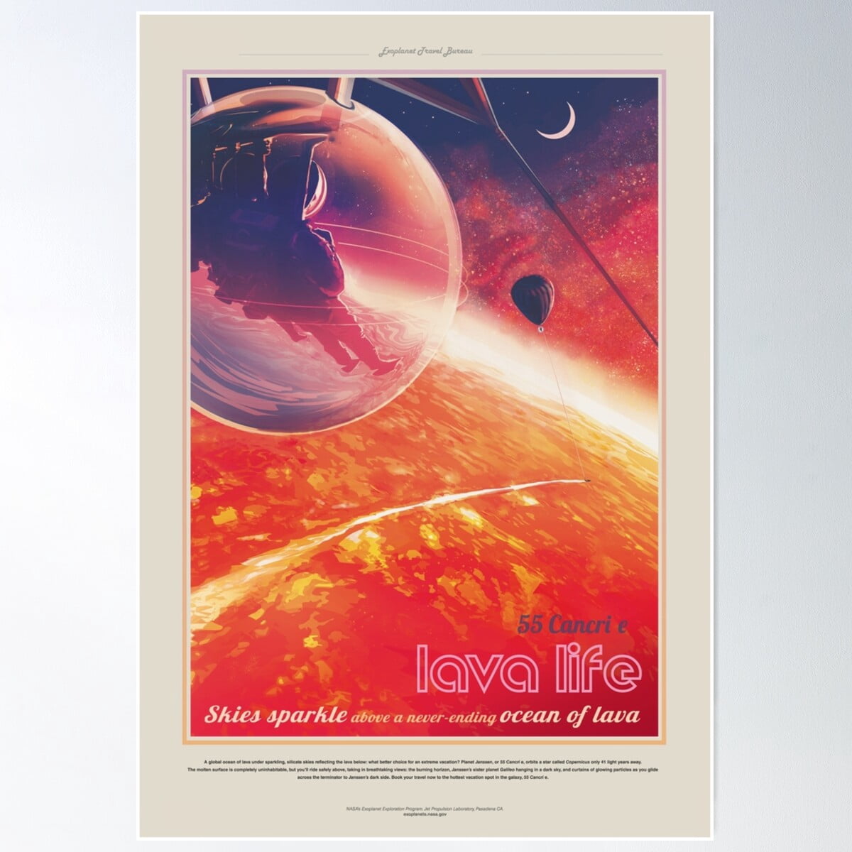 Nasa Jpl Exoplanet Travel Bureau: 55 Cancri E (8K Resolution) Poster ...