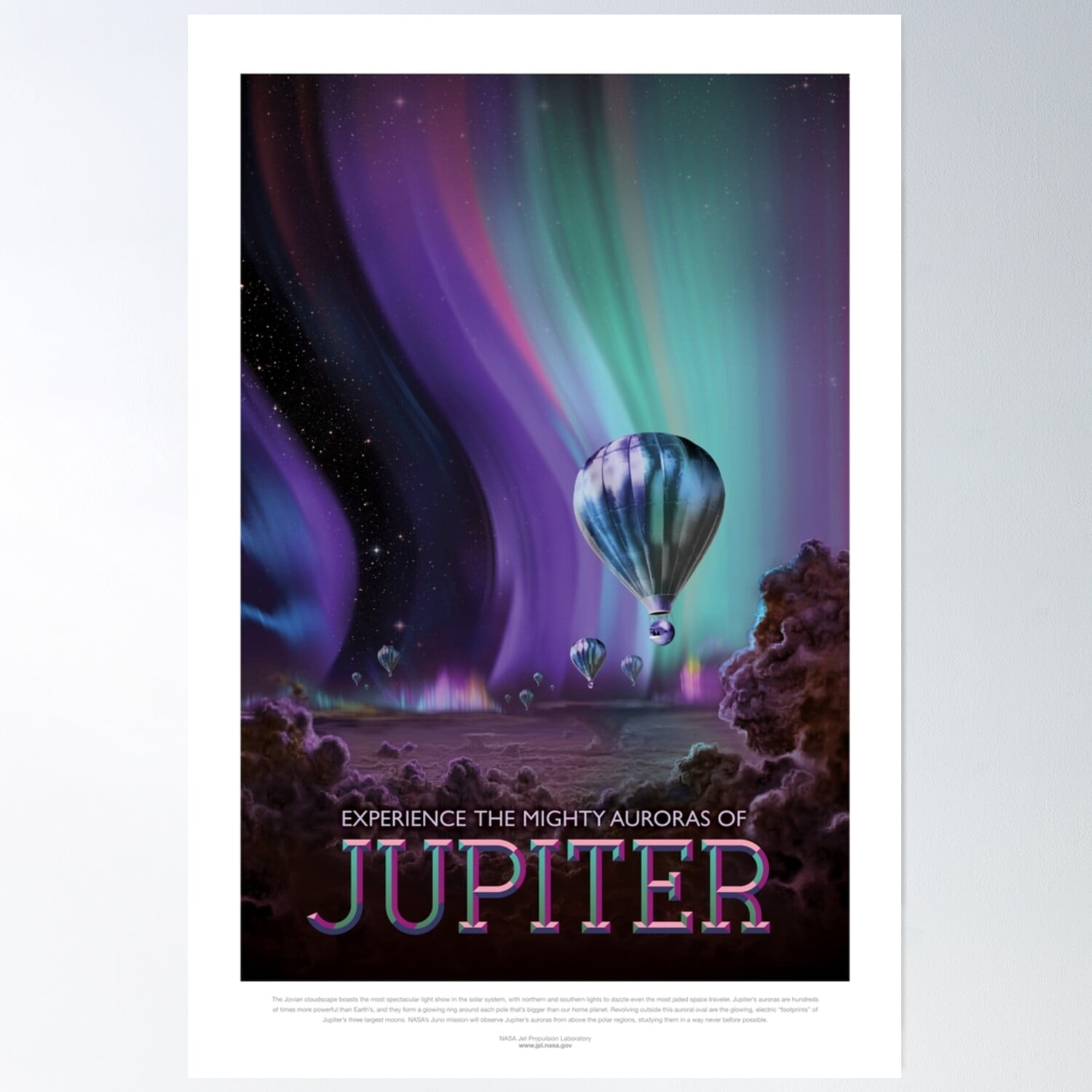 Nasa Jpl Space Tourism: Jupiter (8K Resolution) Poster Wall Art, Modern ...