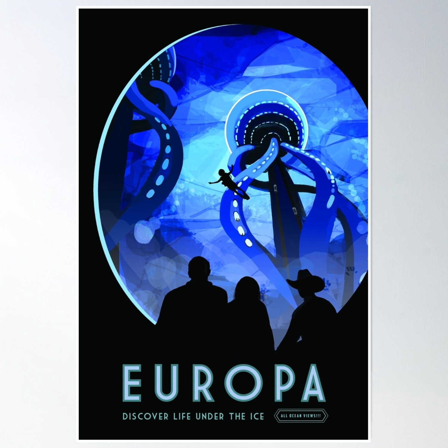 Nasa/Jpl Visions Of The Future- Europa Poster Wall Art, Modern Wall ...