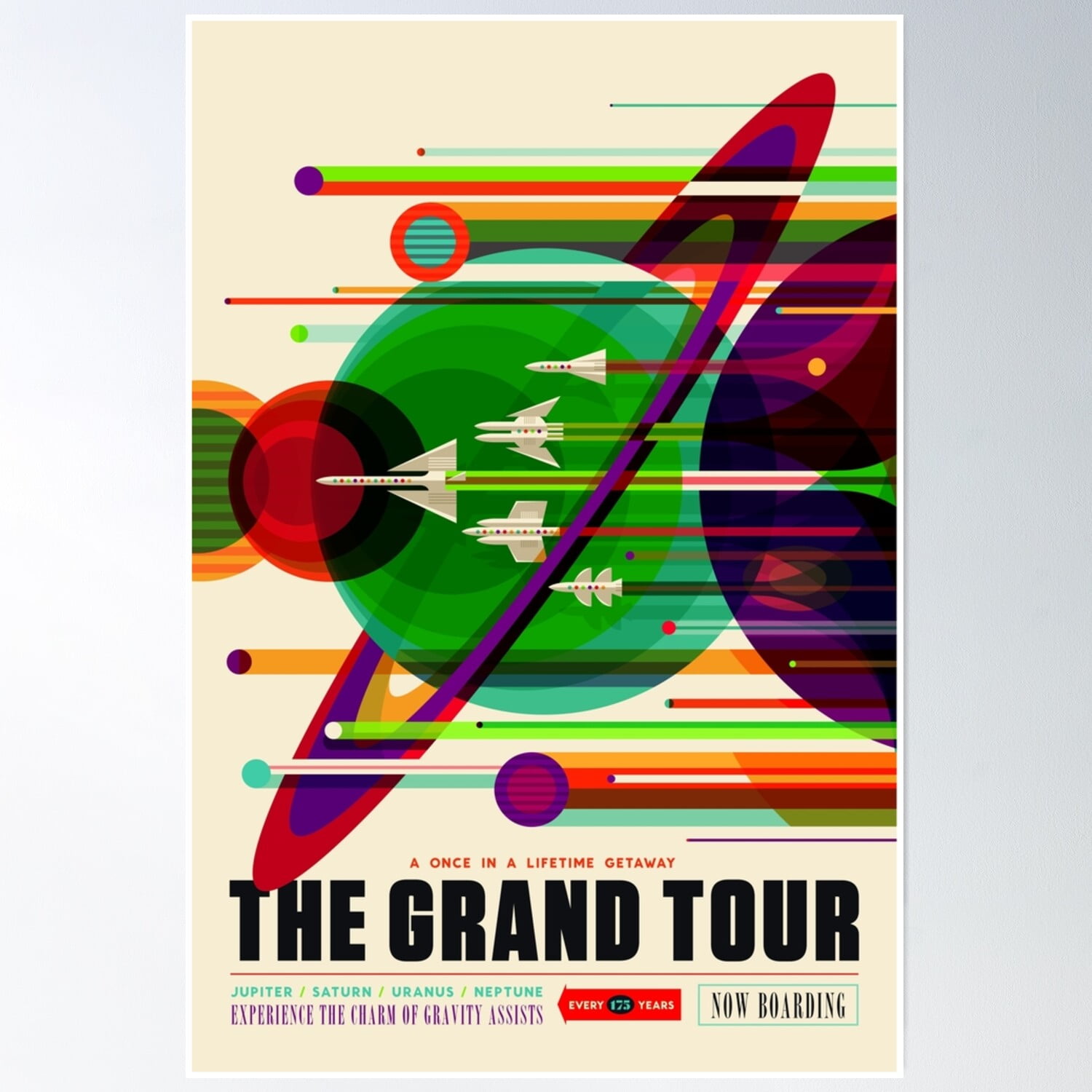 Nasa/Jpl Visions Of The Future- The Grand Tour Poster Wall Art, Modern ...