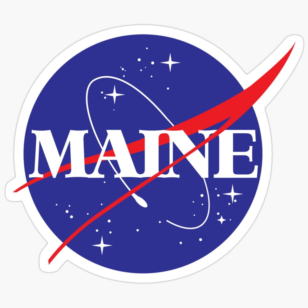 Nasa Maine Sticker Phone Decal Water Bottle Stickers Car Decals, Laptop ...
