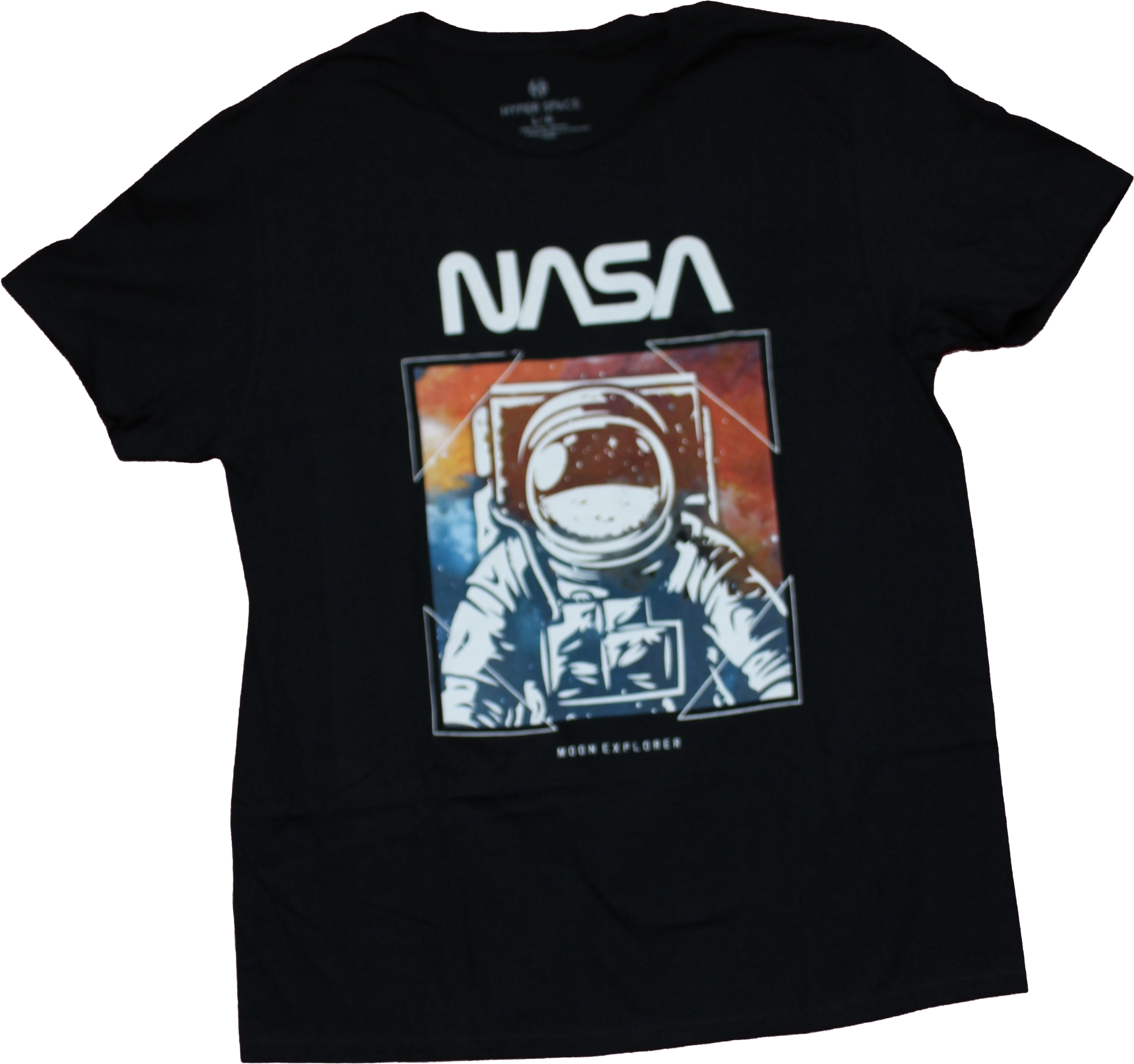 Nasa Mens T-Shirt - Moon Astronaut Under Logo (Large) - Walmart.com