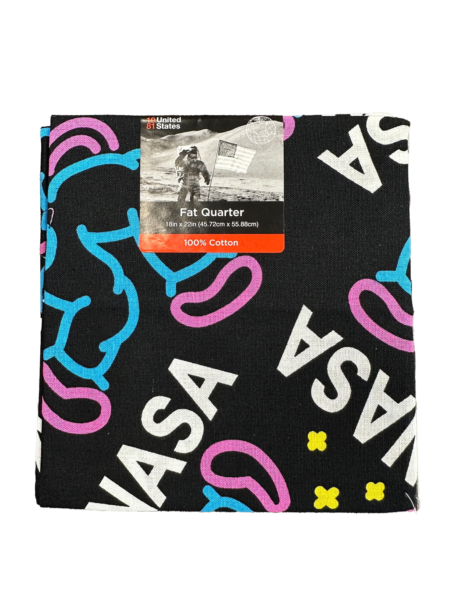 Nasa Neon Spaceman Cotton Fabric Fat Quarter - Walmart.com