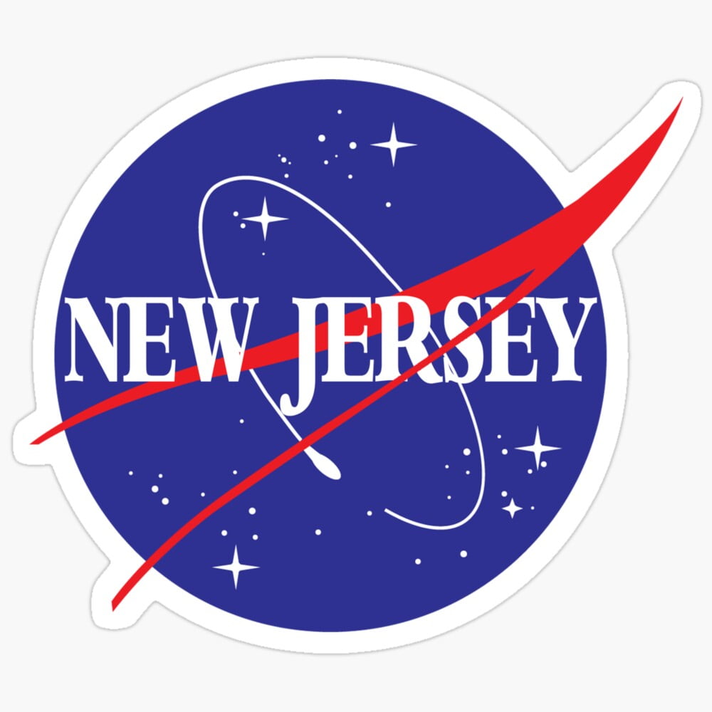Nasa New Jersey Sticker Phone Decal Water Bottle Stickers Car Decals ...
