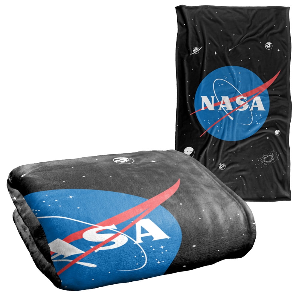 Nasa Official Meatball Logo Pattern Silky Touch Super Soft Throw ...