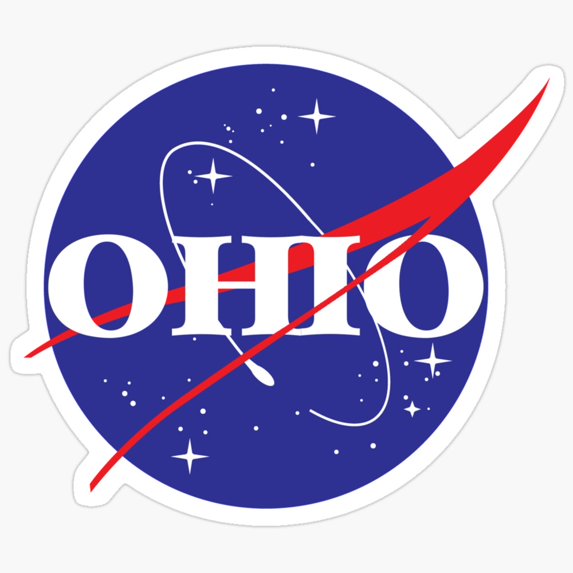 Nasa Ohio Sticker Phone Decal Water Bottle Stickers Car Decals, Laptop ...