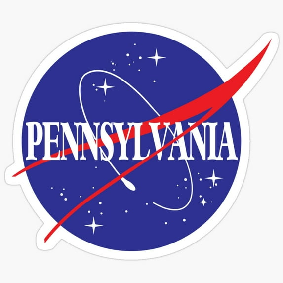 Nasa Pennsylvania Sticker Phone Decal Water Bottle Stickers Car Decals ...