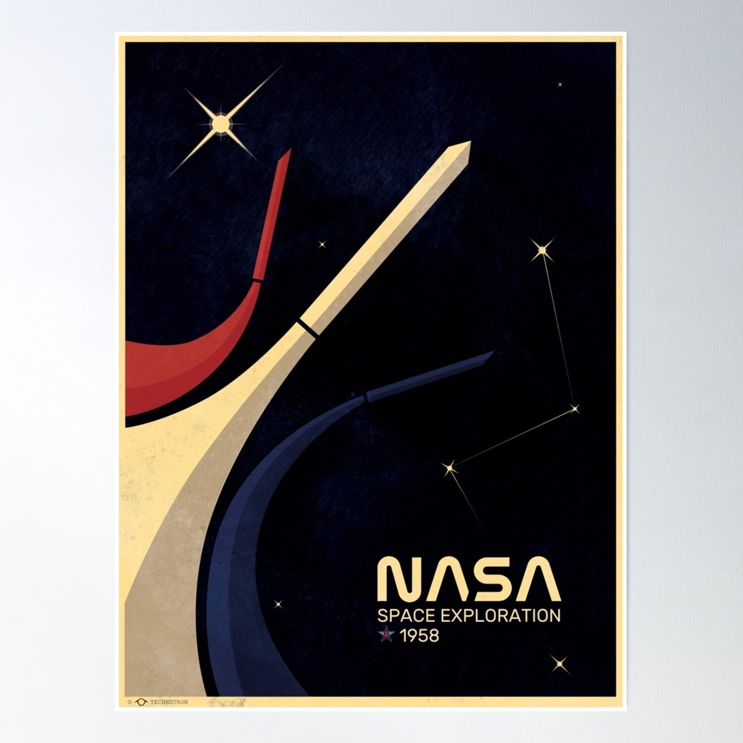 Nasa Space Exploration Vintage Usa Poster Wall Art, Modern Wall Decor ...