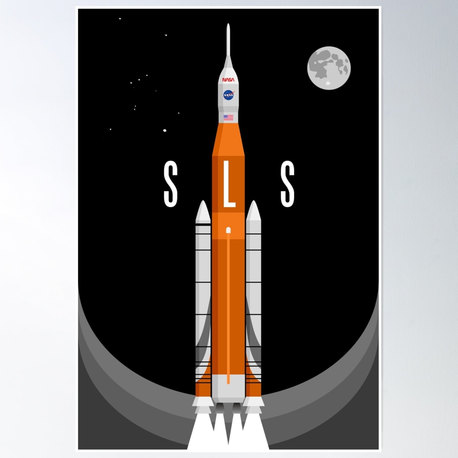 Nasa Space Launch System (Sls) Rocket Launch Poster Wall Art, Modern ...