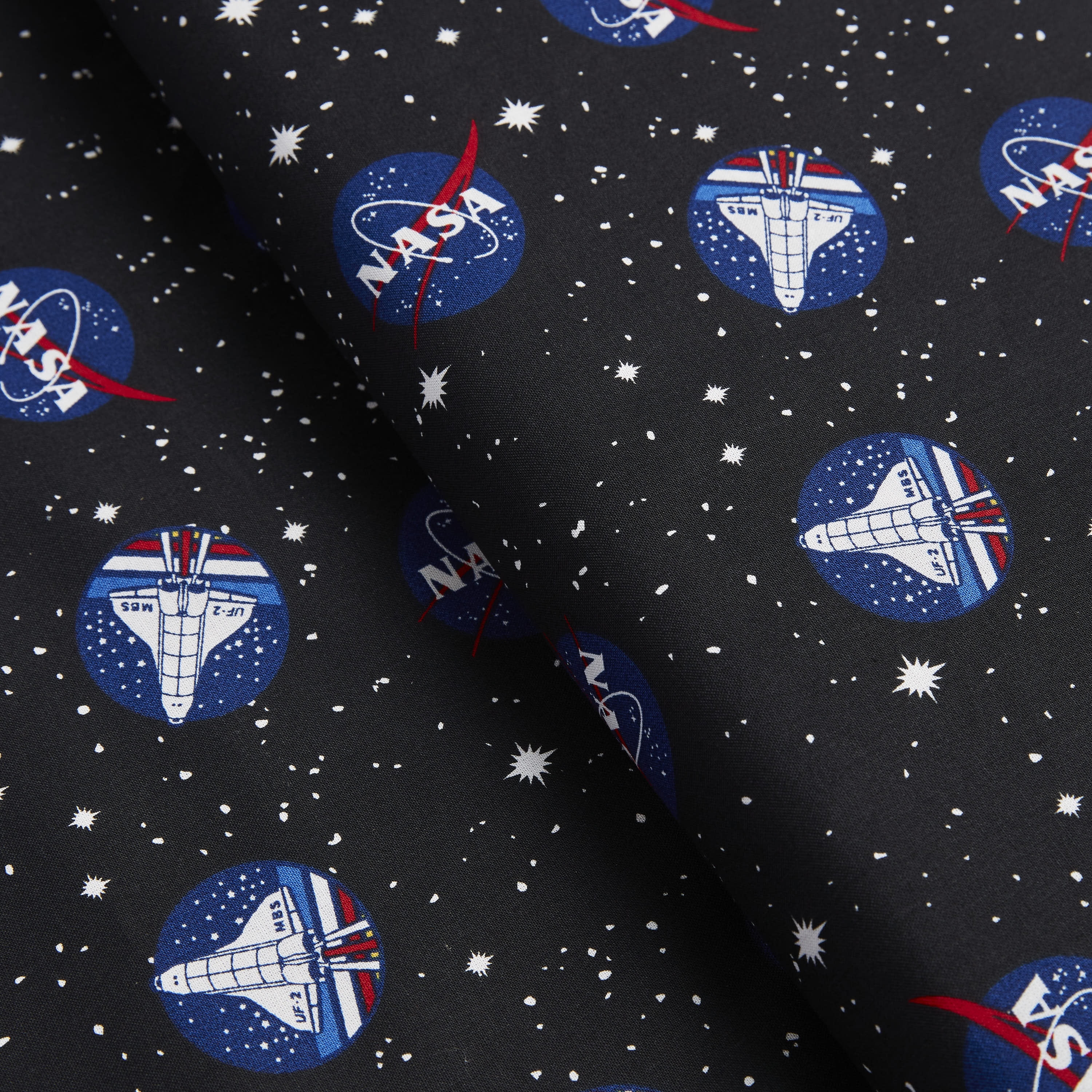 Free Shipping! Nasa Space Shuttle 100% Cotton Quilting Fabric, 44" X 8 ...