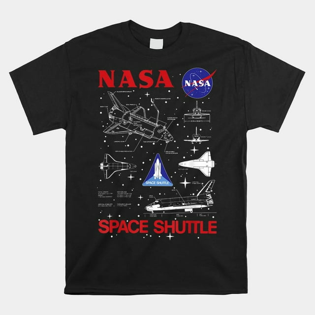 Nasa Space Shuttle Schematic Blue Shirt - Walmart.com