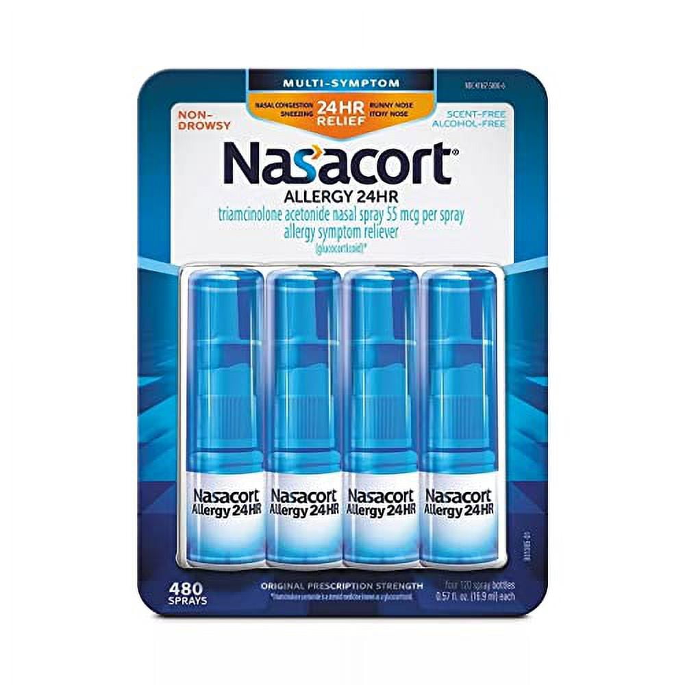 Nasacort Allergy 24 Hour, 0.57 Fluid Ounce, ApMpGI 4 Pack (120 Sprays ...