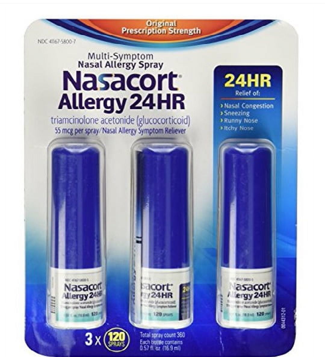 Nasacort Allergy 24HR 360 Spray Count - Walmart Business Supplies