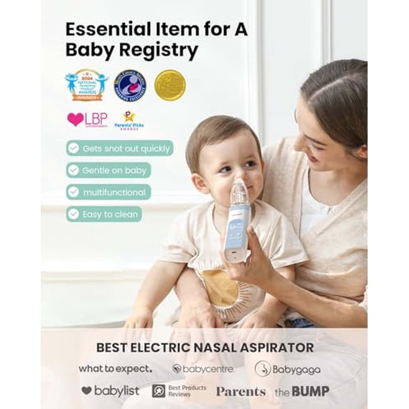 Nasal Aspirator for Baby, Electric Nose Aspirator for Toddler, Baby ...