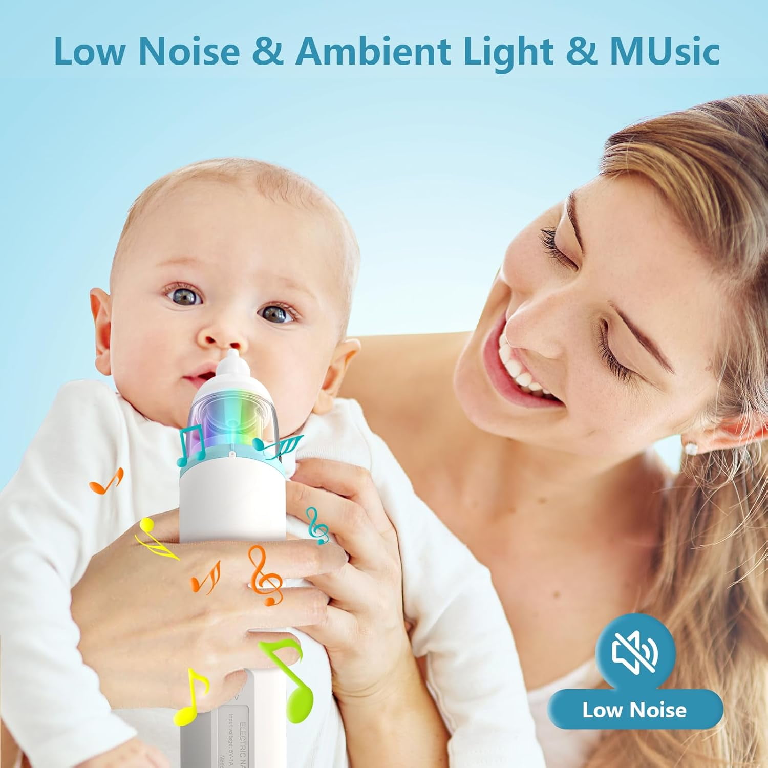Nasal Aspirator for Baby, Electric Nose Booger Sucker Automatic Nose ...