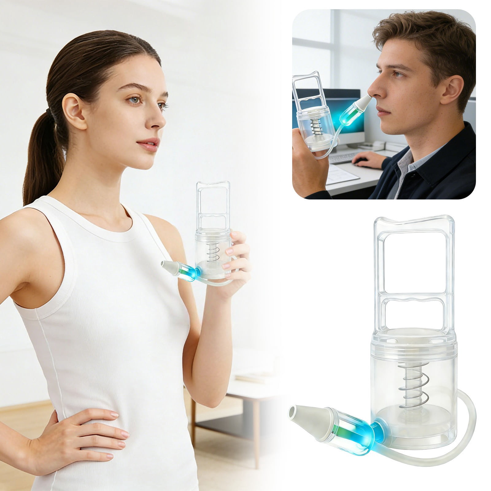 Nasal Aspirator Nose Cleaner Manual Nasal Pump Vacuum Nose Sucker ...