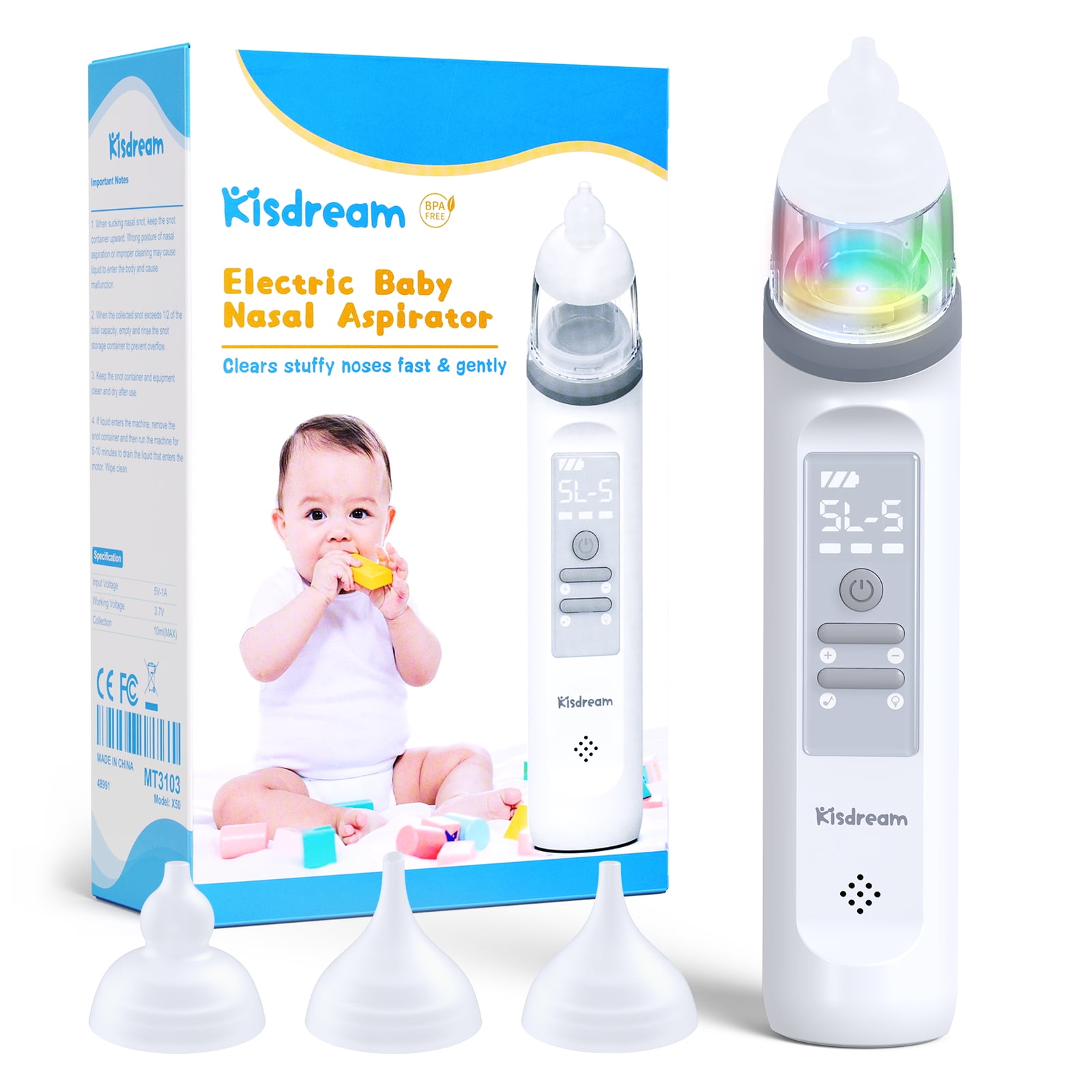 Nasal Aspirator for Baby: Nose Sucker Electric Nose Suction Baby Booger ...