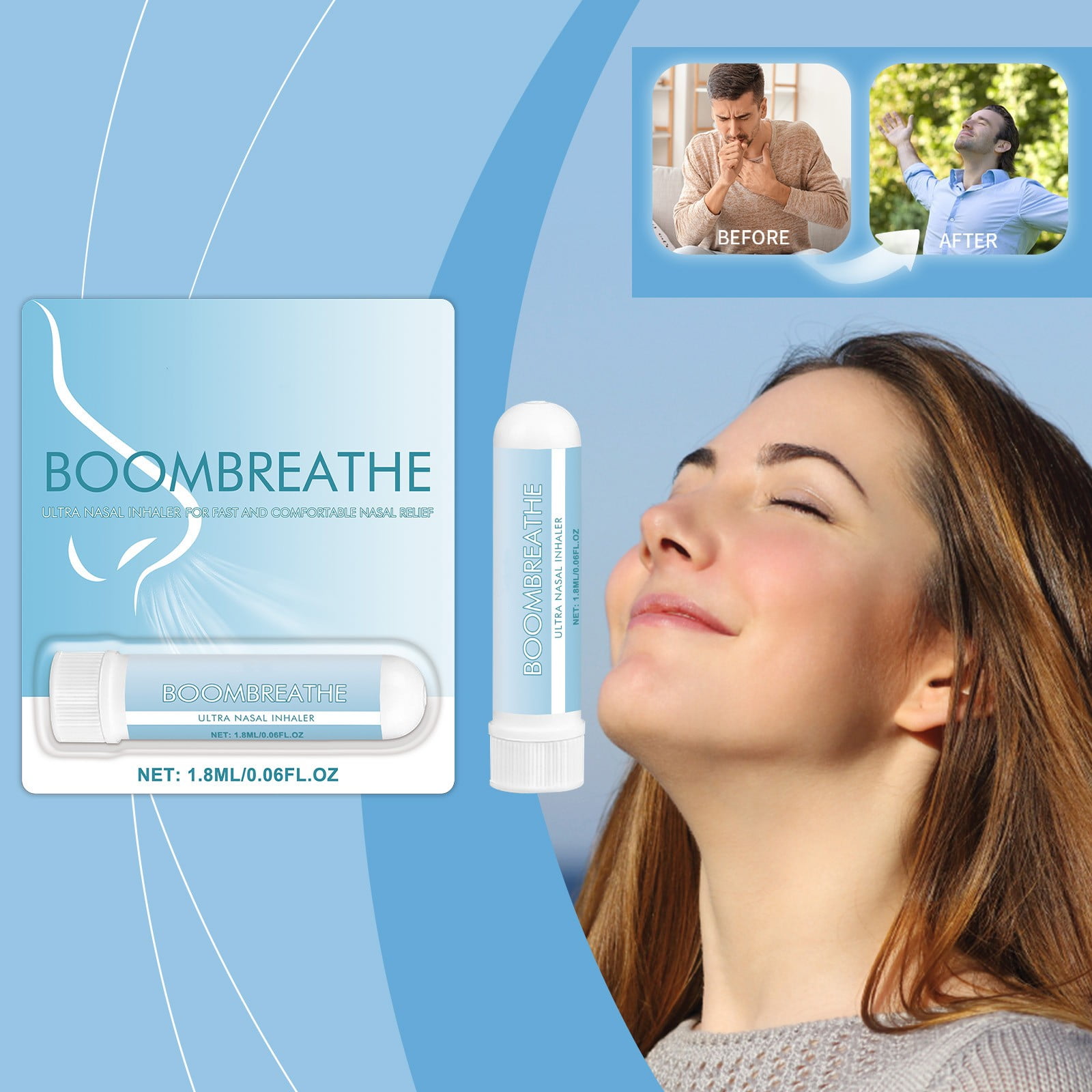 Nasal Congestion Inhaler Fresh Soothing Cycle Care Inhaler - Walmart.com