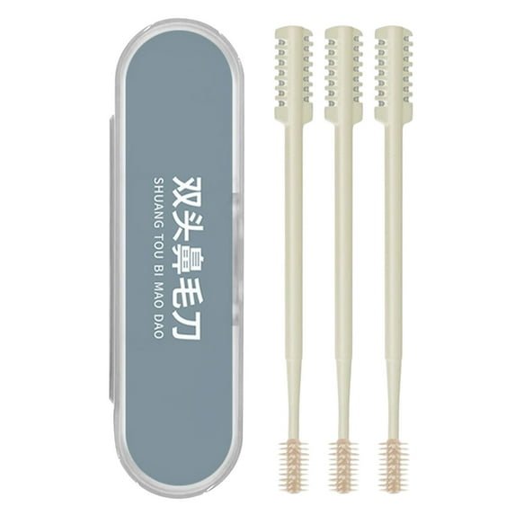 Nasal Hair Cutter 2-in-1 with Ear Pick, Manual Nose Hair Trimmer for ...