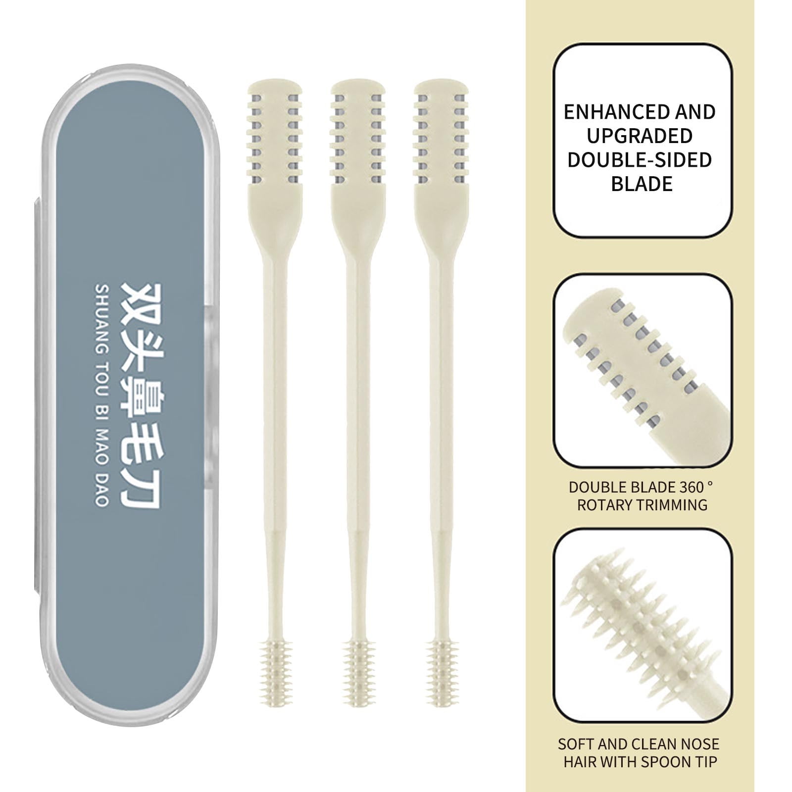 Nasal Hair Cutter, 360 Degree Rotating Nose Hair Trimmer for Women and ...