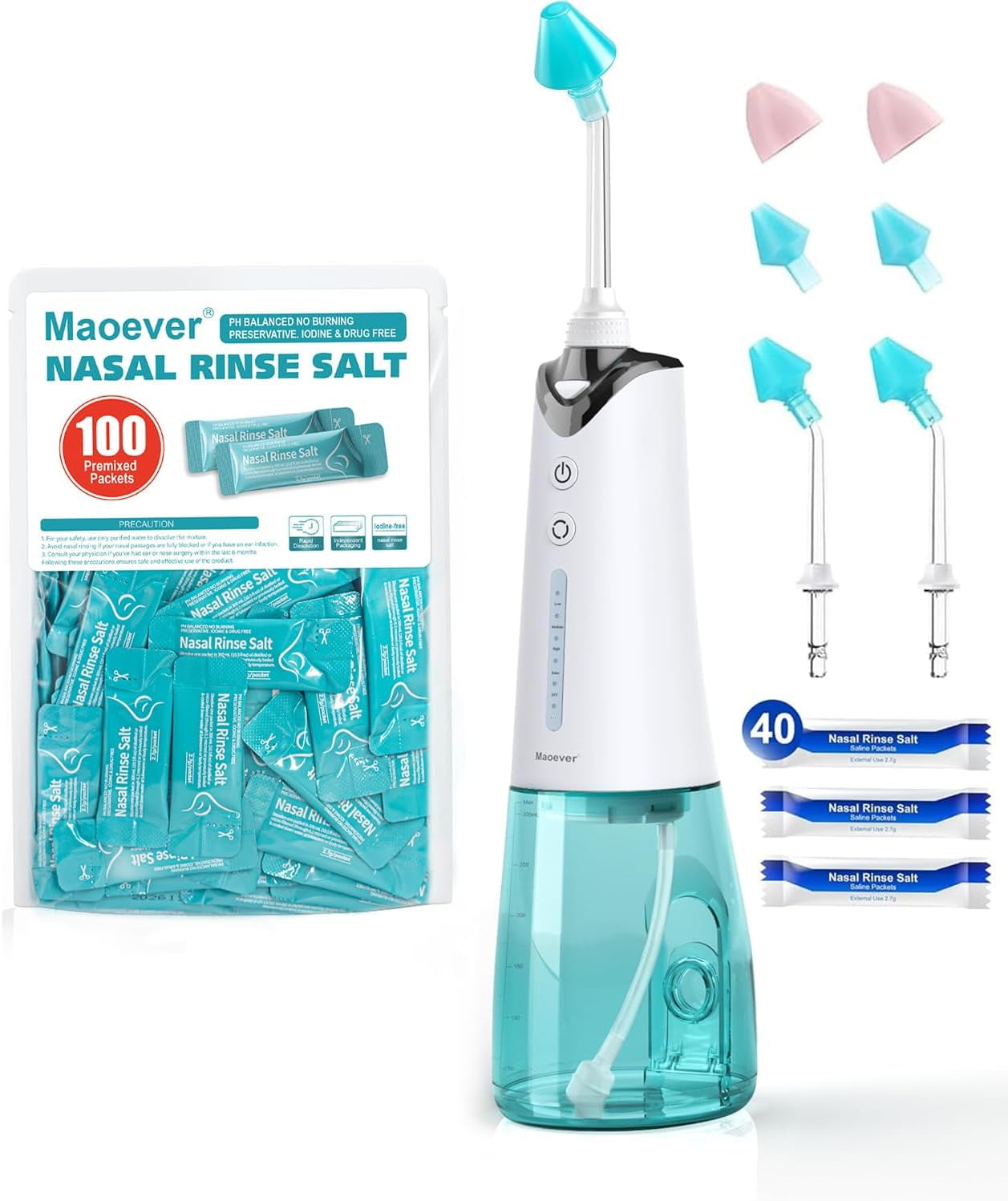 Nasal Irrigation System, Cordless Nasal Rinse Machine for Sinus Relief ...