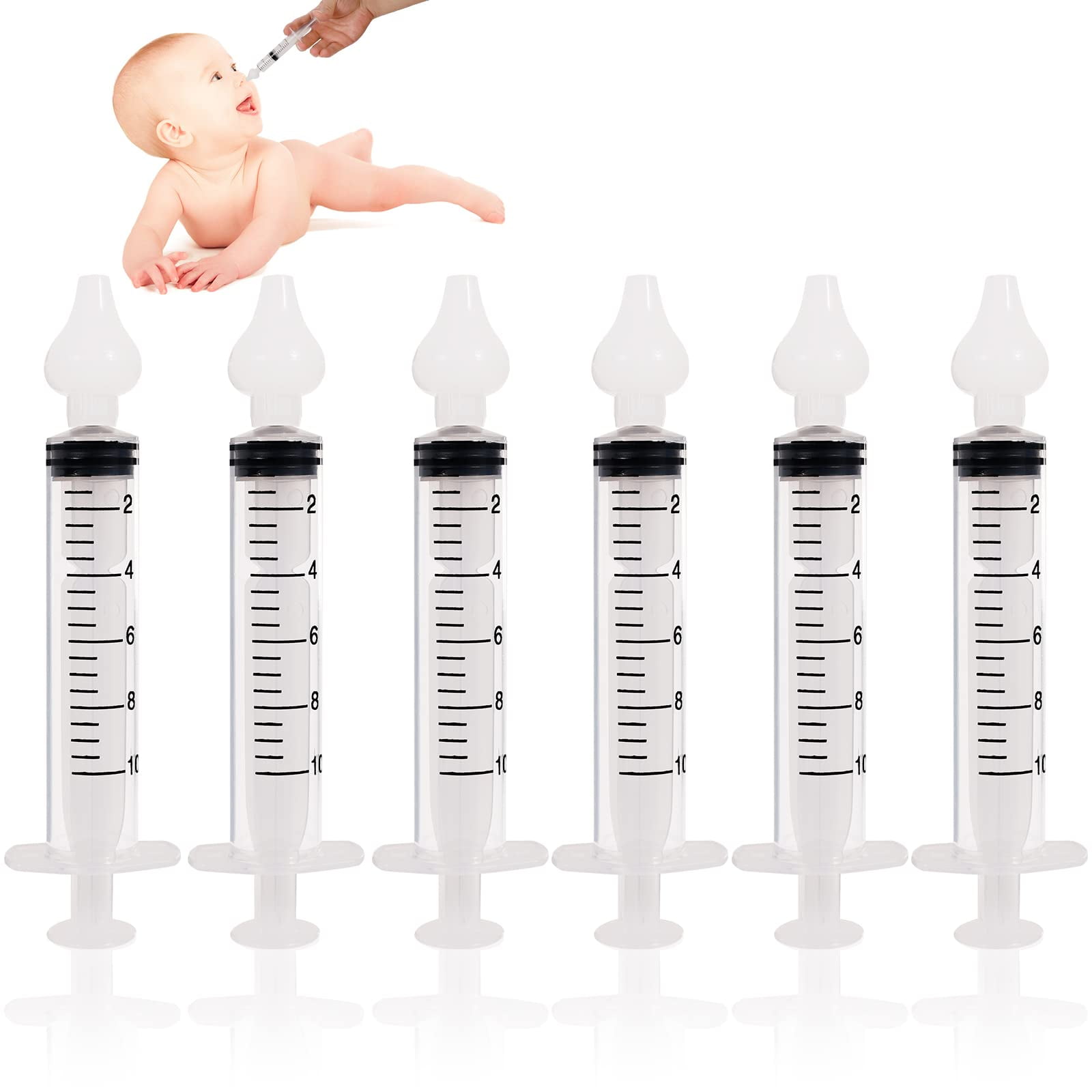 Nasal Irrigation for Baby, 6 Pieces Comfortable Baby Nasal Aspirator ...