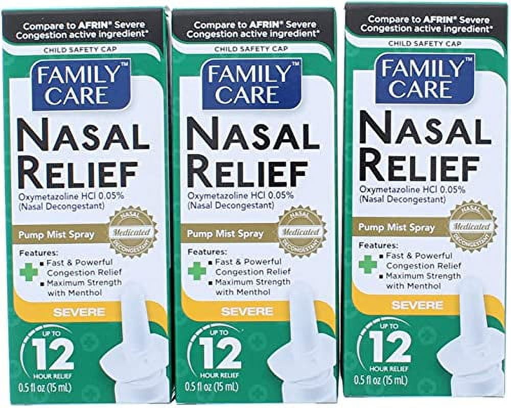 Assured Nasal Relief Spray, Anti-drip Pump Mist, Severe Congestion, 12 ...