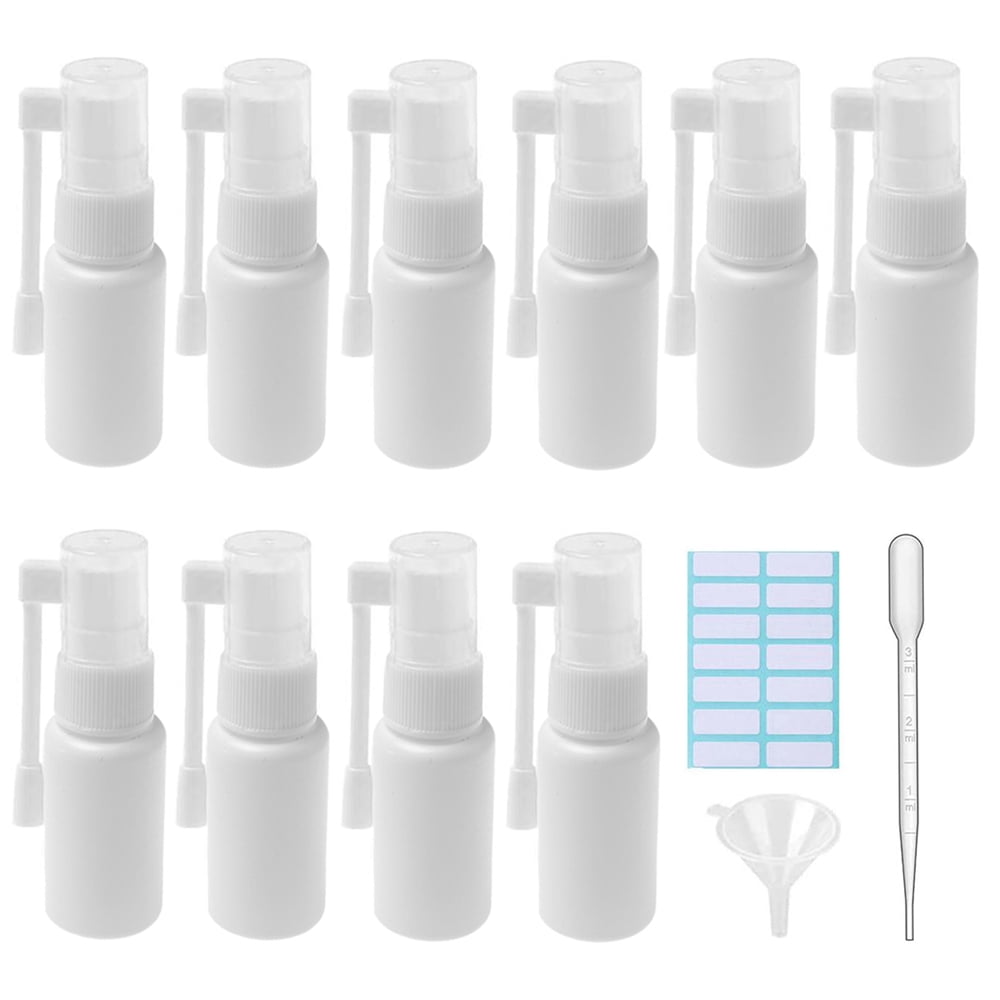 Nasal Spray Bottle, 10 Pcs 20ML Plastic Refillable Continuous Fine ...