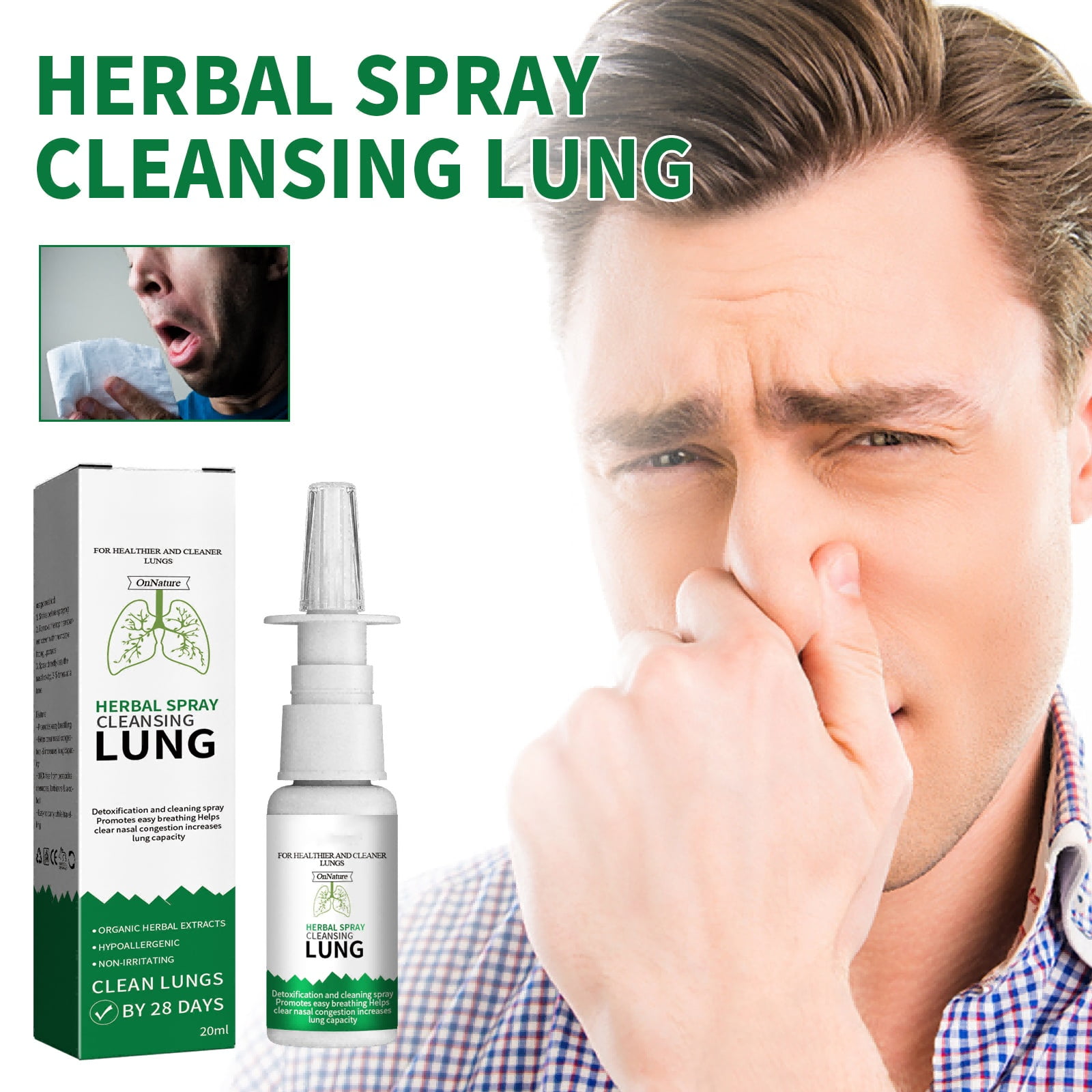 Nasal Spray Congestion Clean Nasal Passages. Natural Ingredients Like ...