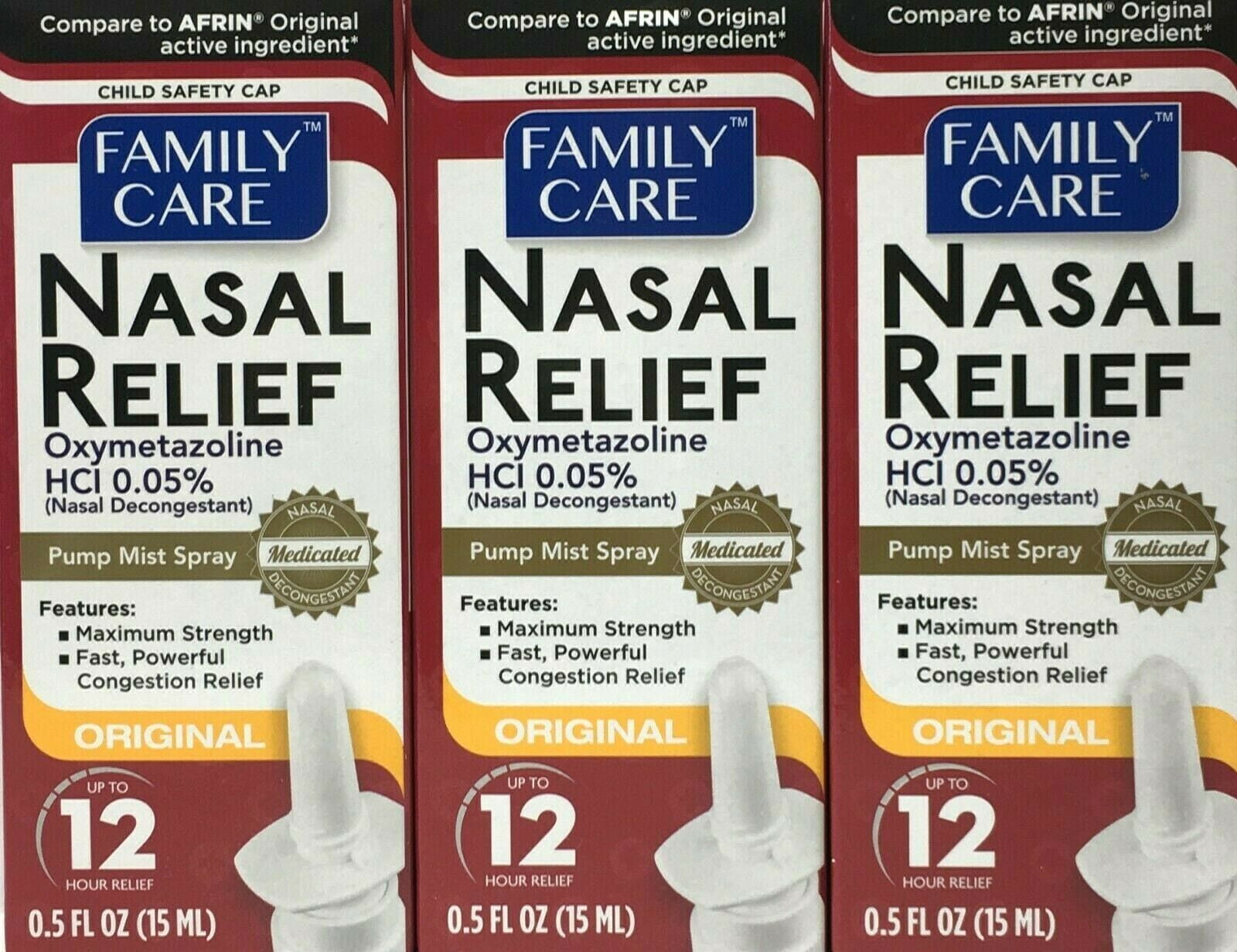 Nasal Spray Original Decongestant Pump Mist Spray 12 Hour Relief 0.5 oz ...