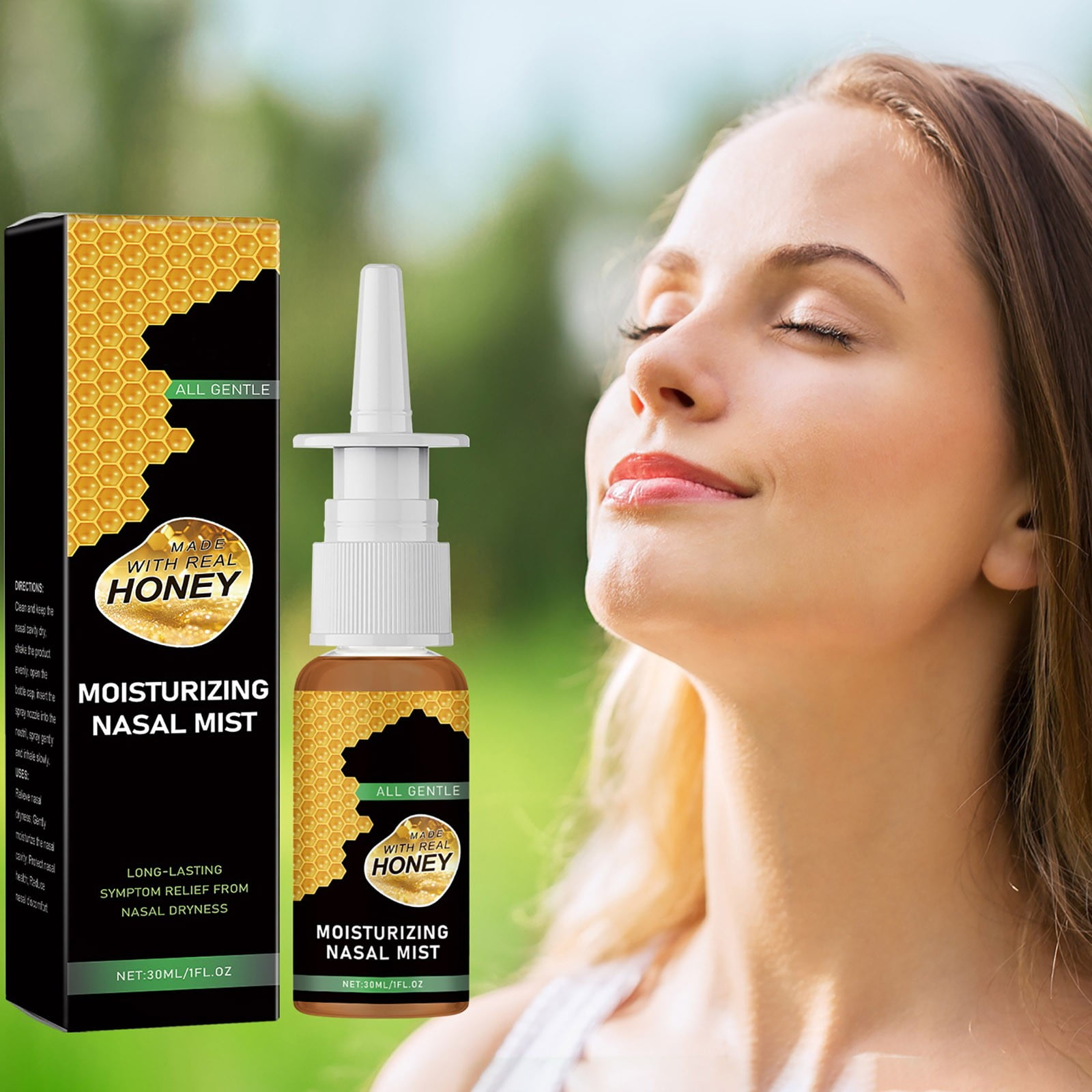 Nasal Spray and Tissue Bundle 24-Hour Allergy Relief Steroid-Free Nasal ...