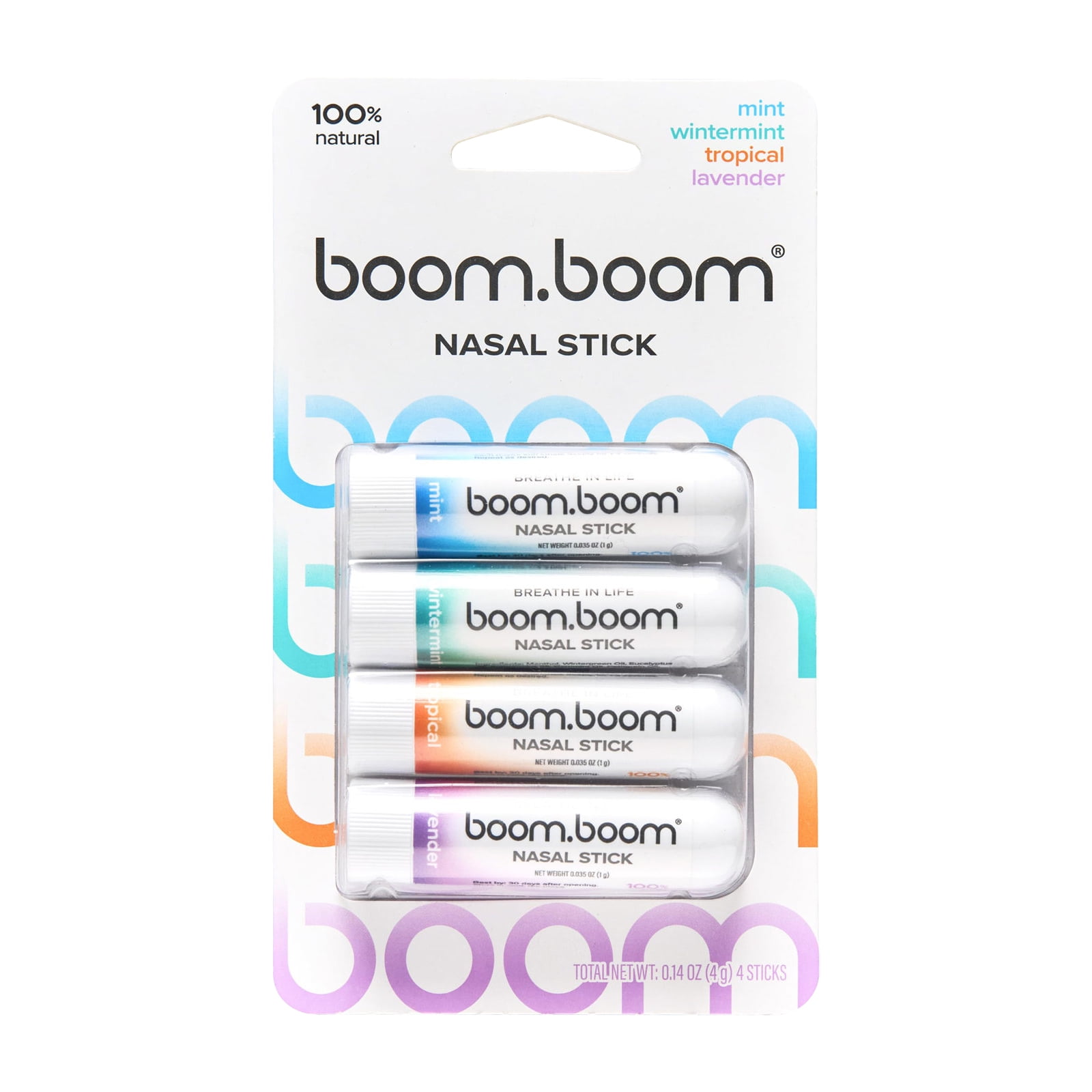 Nasal Stick 4 Pack, Menthol Inhaler for Congestion Relief and Focus ...