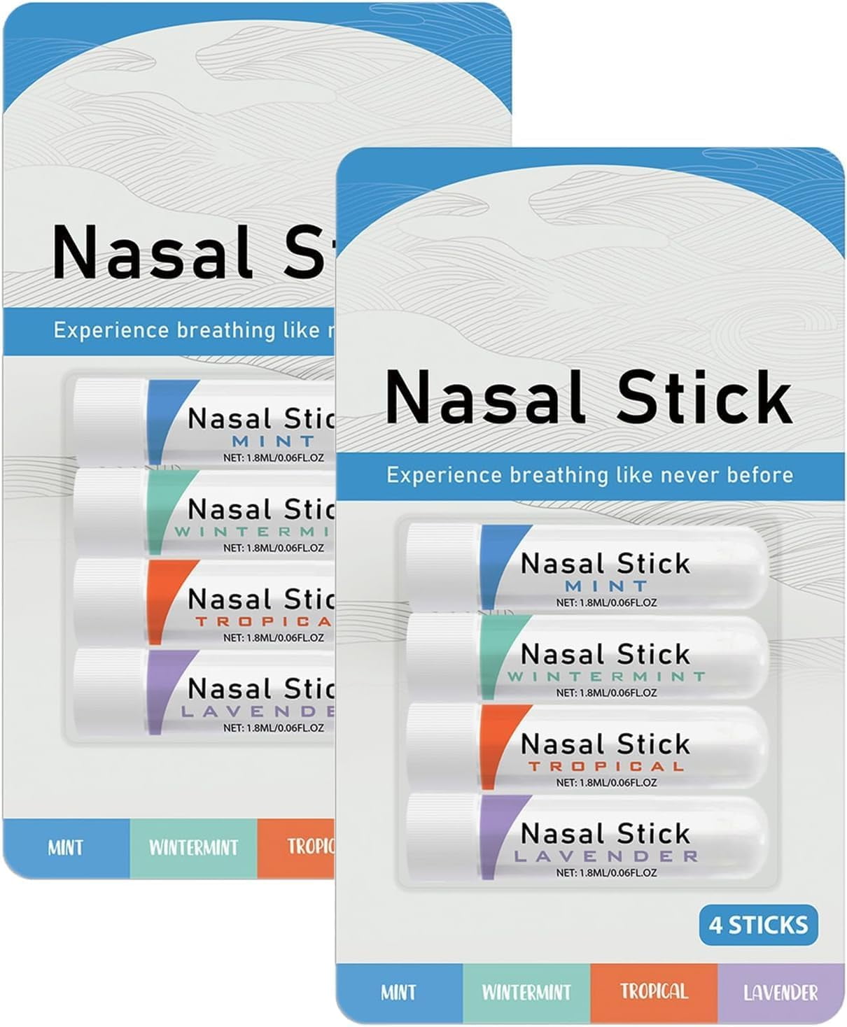 Nasal Stick Boost Energy Set(4Packs), Nose Inhaler Stick, Nasal Stick ...