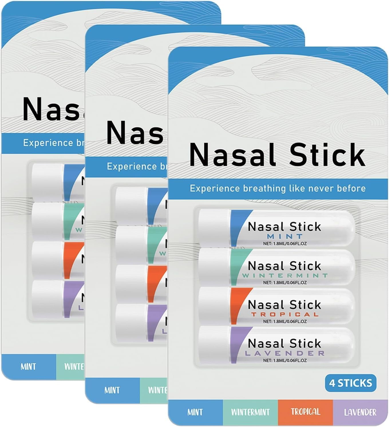 Nasal Stick Boost Energy Set(4Packs), Nose Inhaler Stick, Nasal Stick ...