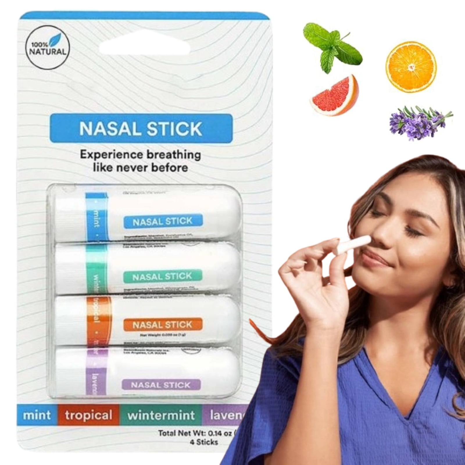 Nasal Stick,Portable Nasal Inhaler,Nasal Inhaler Stick,Pure and Natural ...