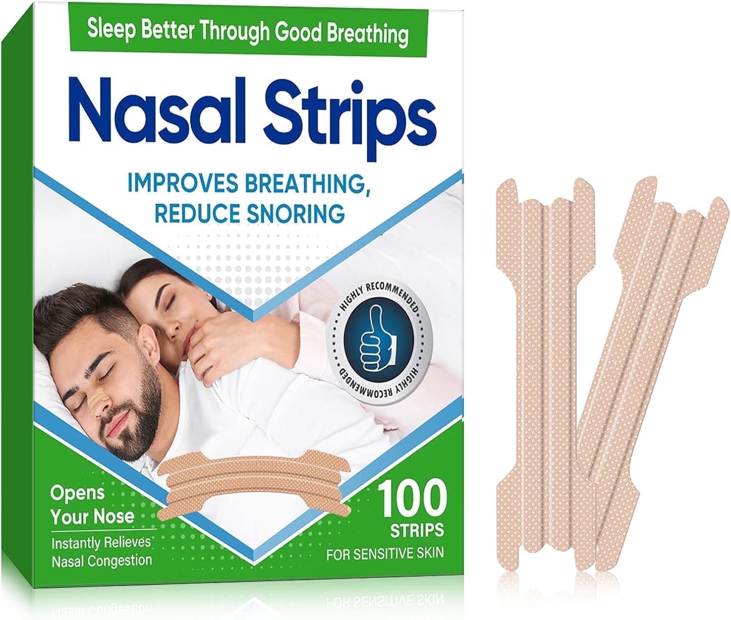 Nasal Strips for Snoring, Breathe Better, Nasal Congestion Relief ...