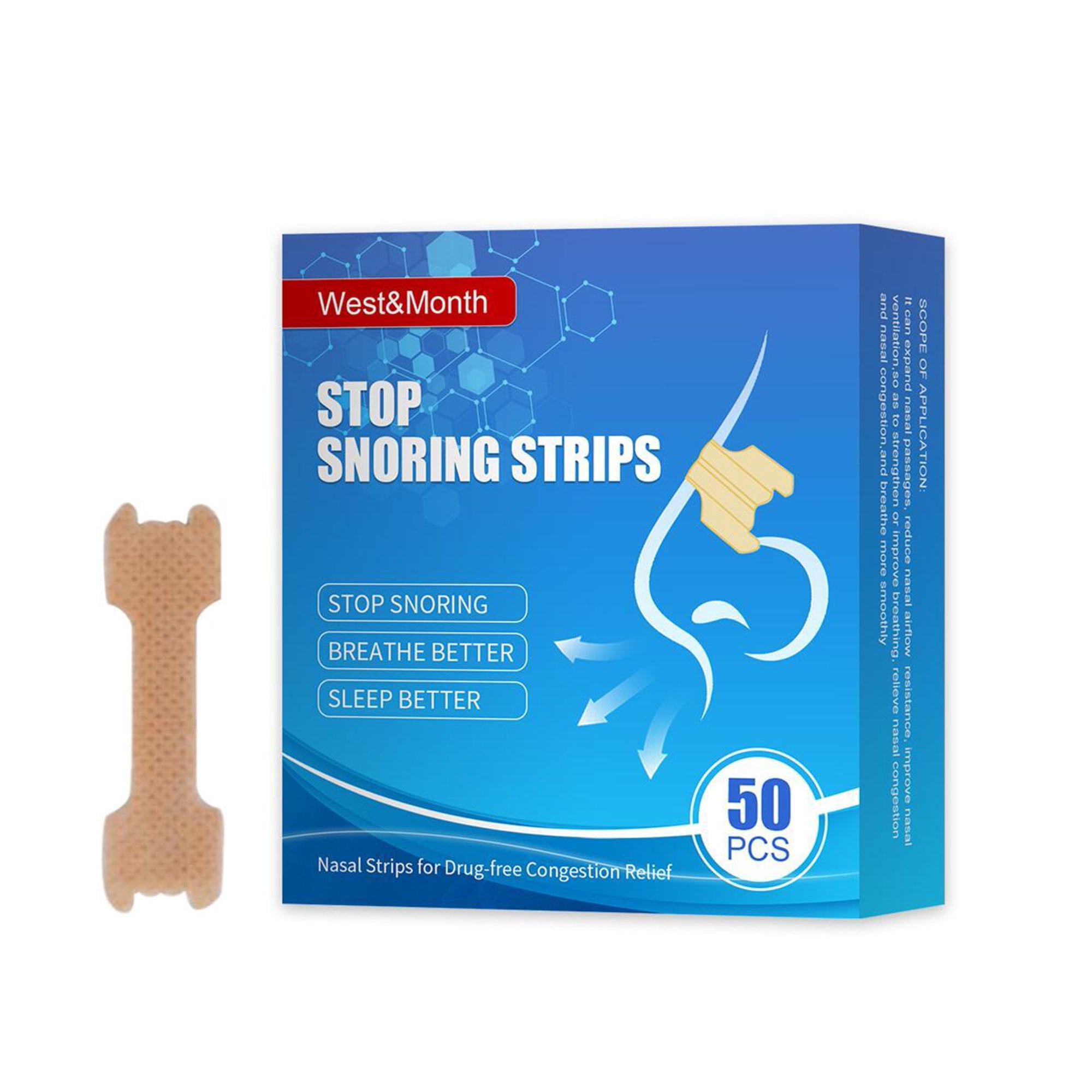 Nasal Strips for Snoring, Large 50 Pack - Extra Strength Anti Snoring ...