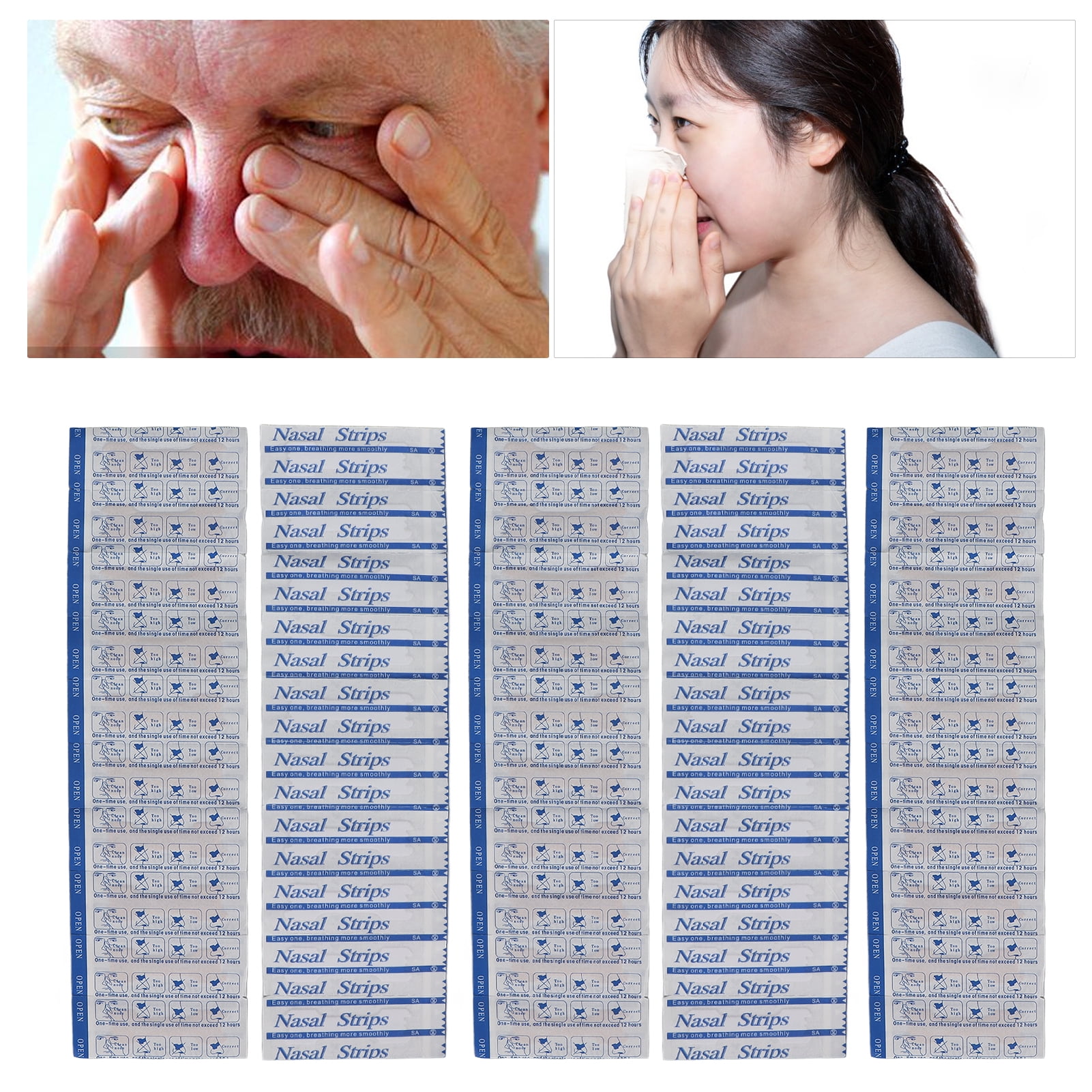 Nasal Strips to Stop Snoring, 50pcs Nasal Strips Reduce Snoring Improve ...