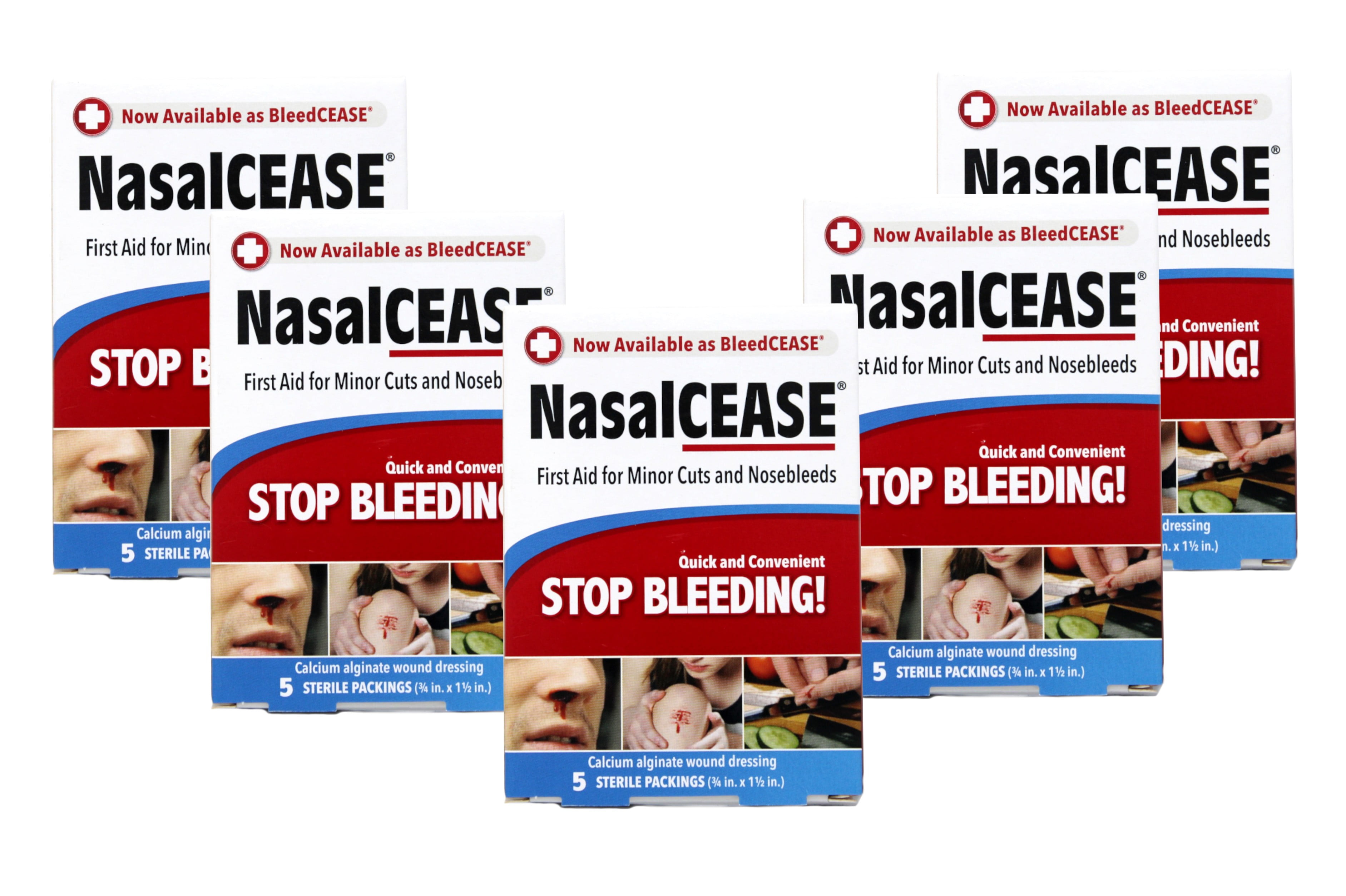 NasalCease First Aid for Cuts & Nosebleeds, 5 Count - 5 Pack - Walmart.com