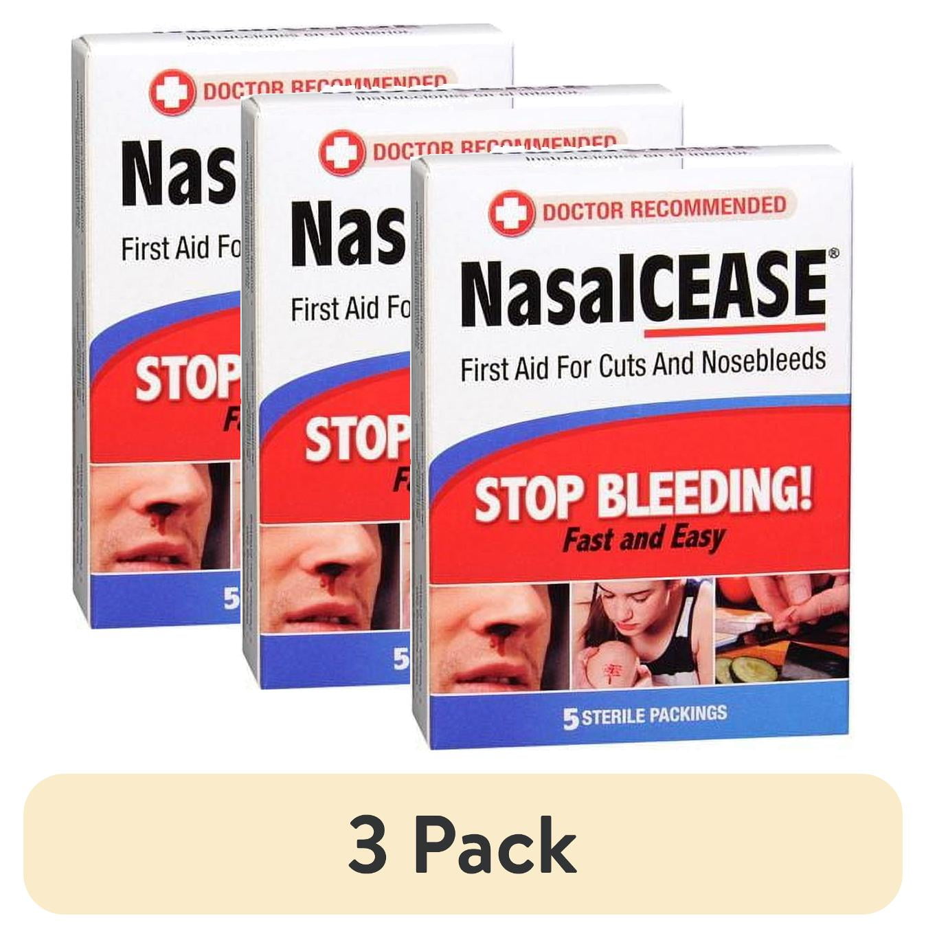(3 pack) NasalCease First Aid for Cuts & Nosebleeds, 5 Count - Walmart.com
