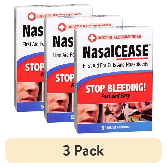 (3 pack) NasalCease First Aid for Cuts & Nosebleeds, 5 Count - Walmart.com