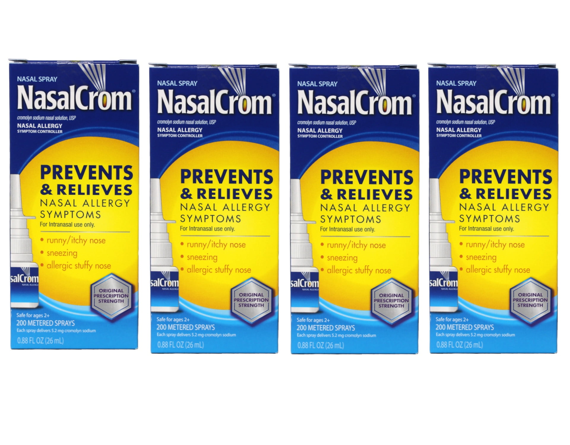 NasalCrom Nasal Spray Allergy Symptom Controller | 200 Sprays | .88 FL ...