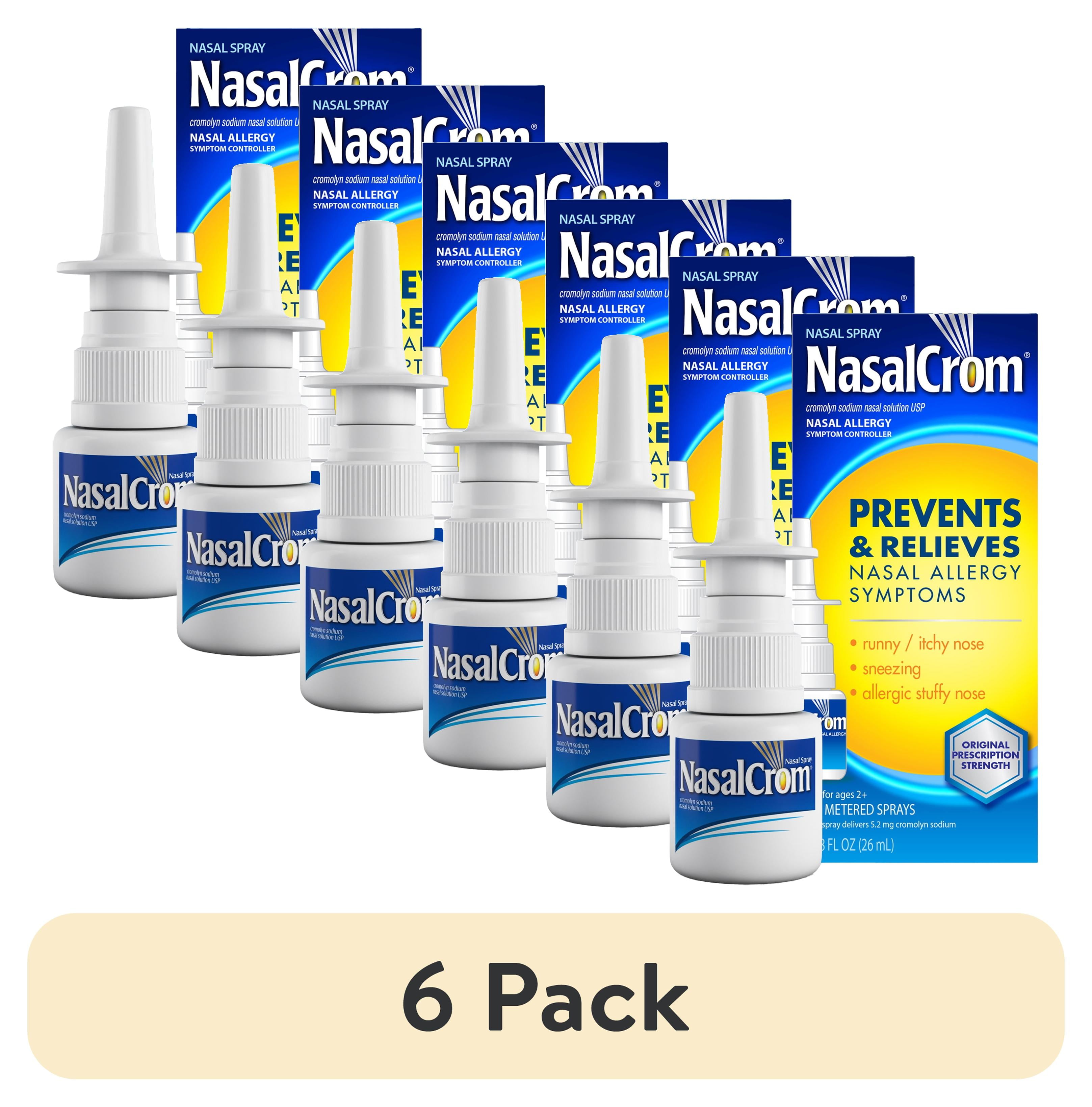 (6 pack) NasalCrom Nasal Spray Allergy Symptom Controller, 200 Sprays ...
