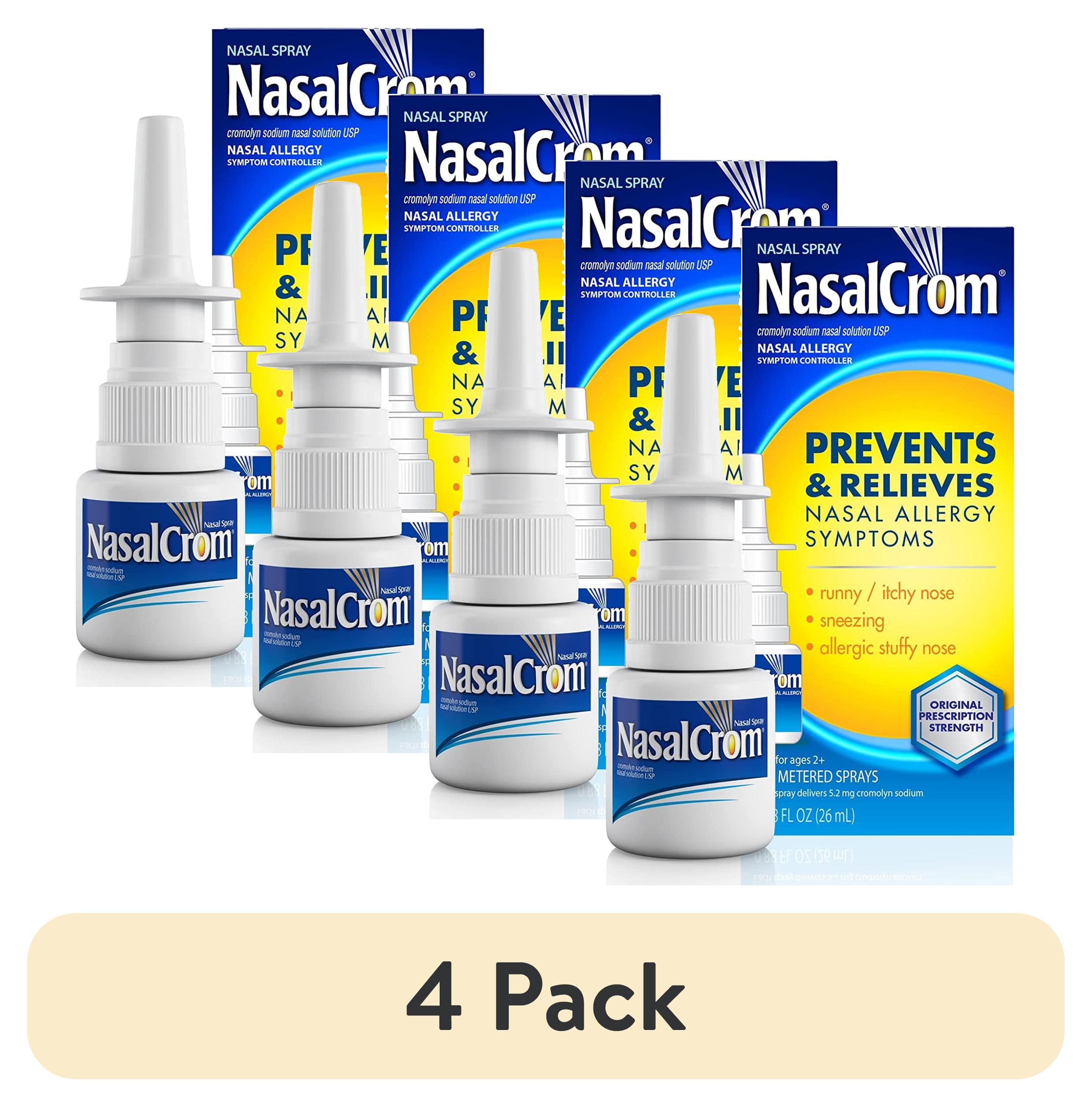 (4 pack) NasalCrom Nasal Spray, Prevents and Relieves Nasal Allergy ...