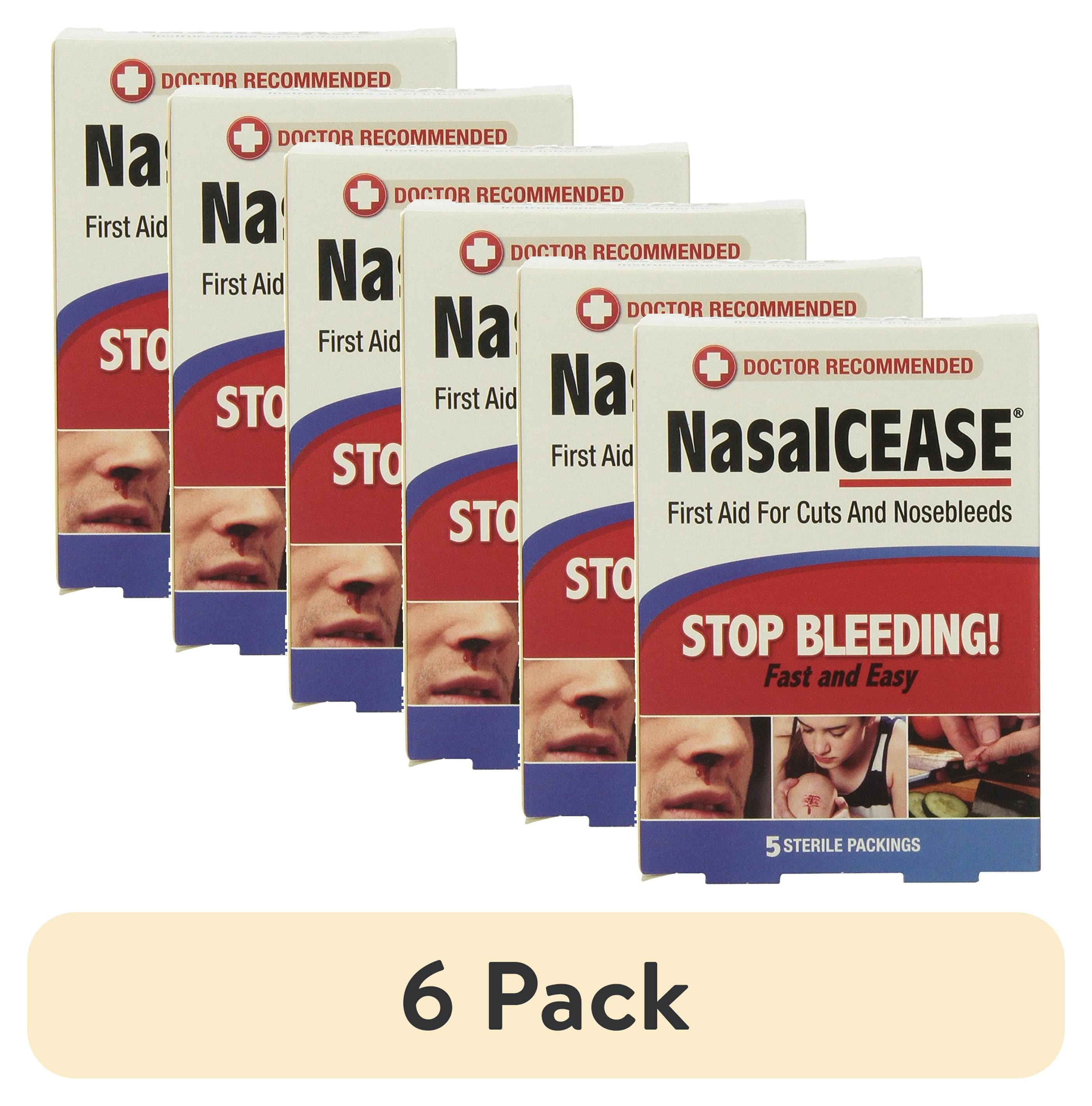 (6 pack) Nasalcease FirstAid Nosebleeds, 5-Count Box - Walmart.com