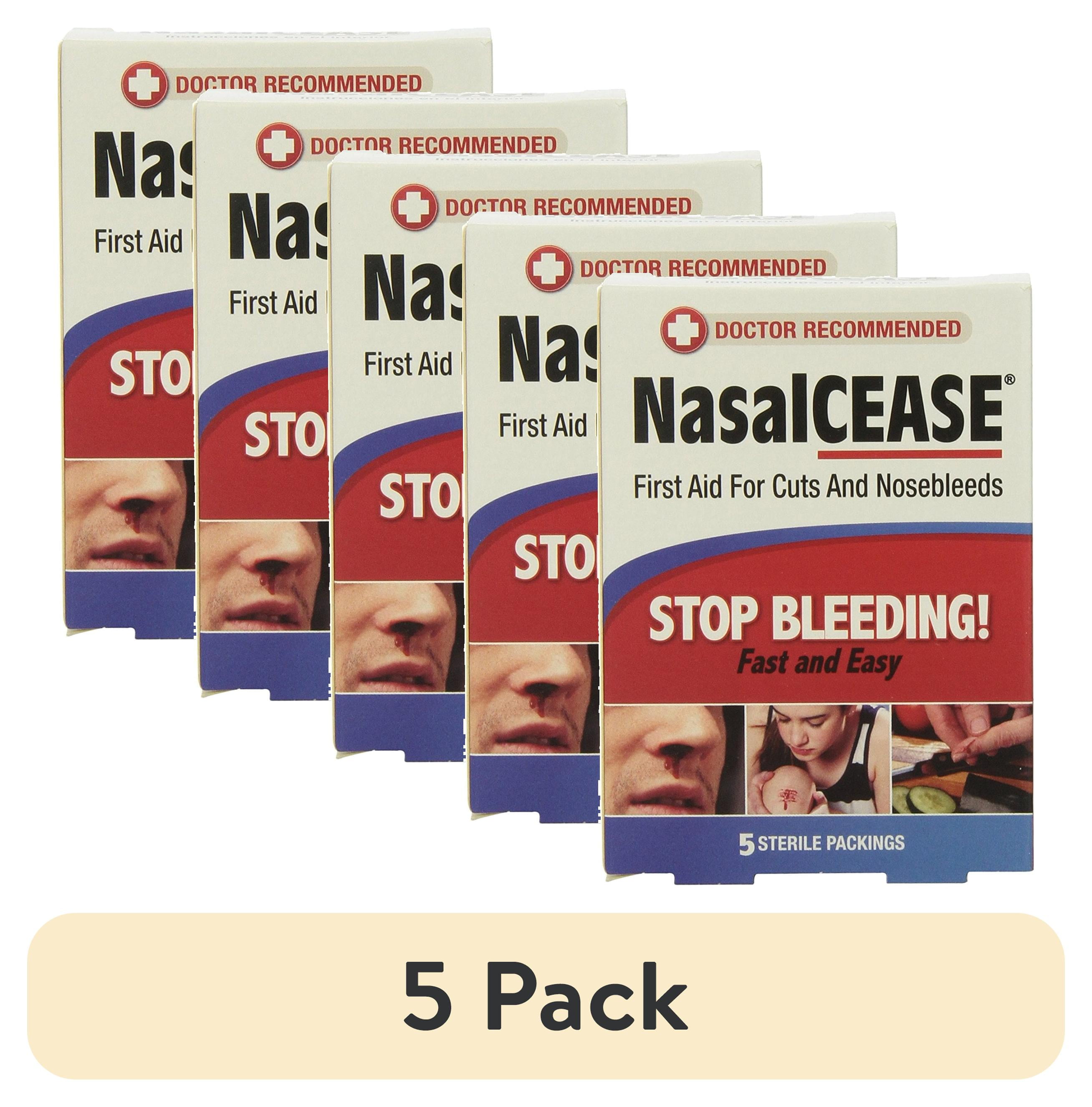 (5 pack) Nasalcease FirstAid Nosebleeds, 5-Count Box - Walmart.com