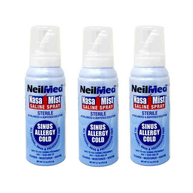 Nasamist Saline Spray Isotonic 75 ml (Pack of 3) - Walmart.com