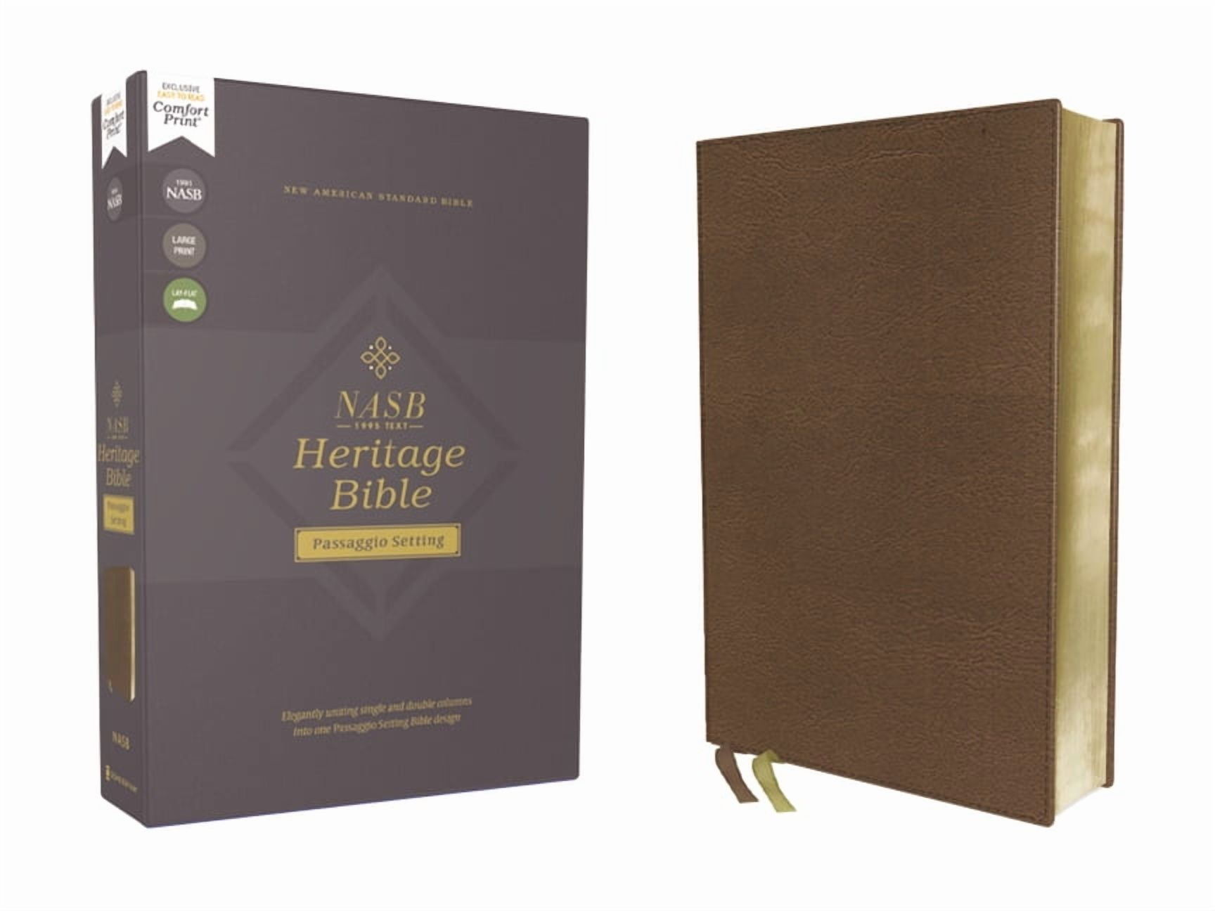 Nasb, Heritage Bible, Passaggio Setting, Leathersoft, Brown, 1995 Text ...